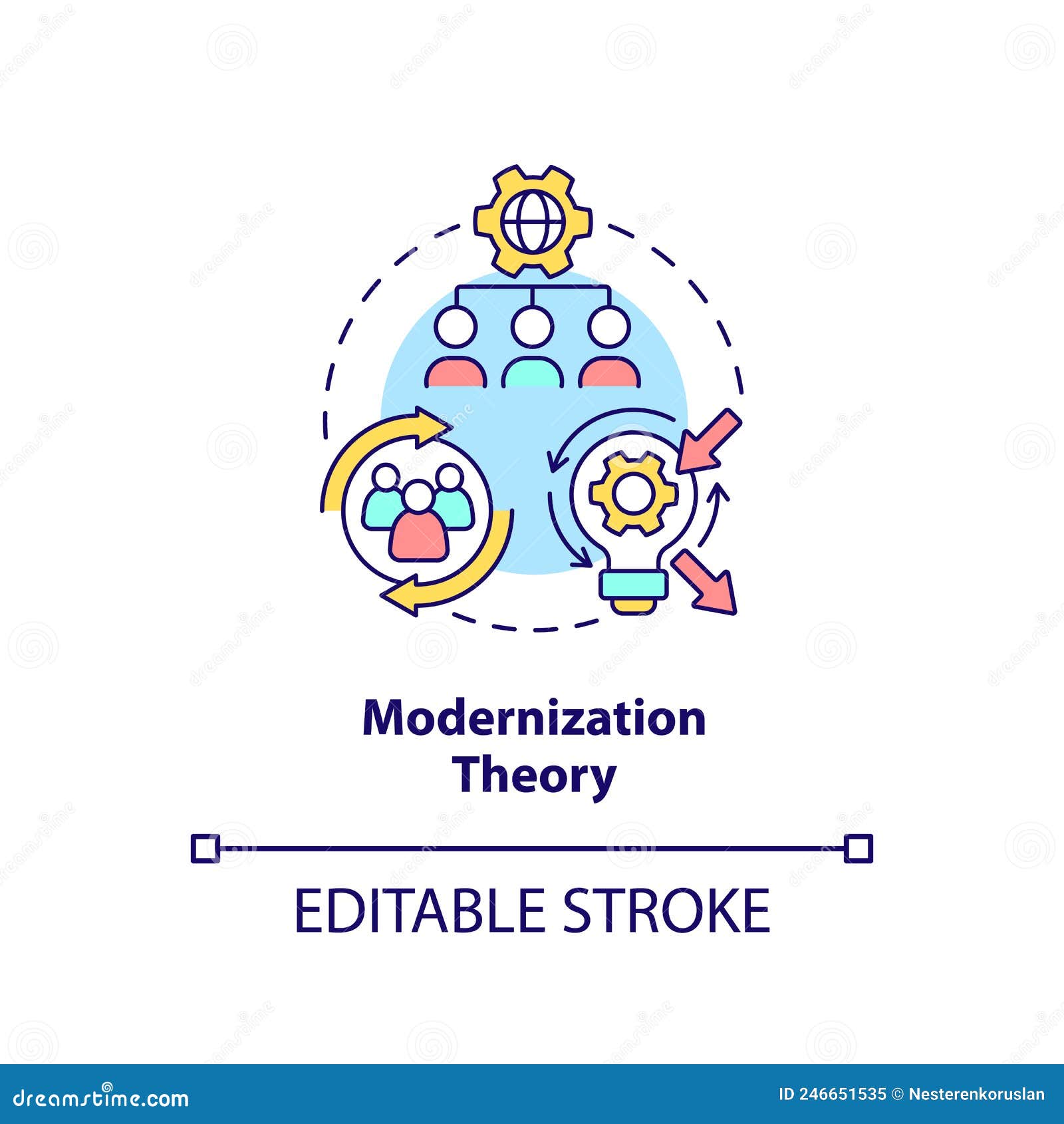 Modernization Theory Concept Icon Stock Vector - Illustration of ...