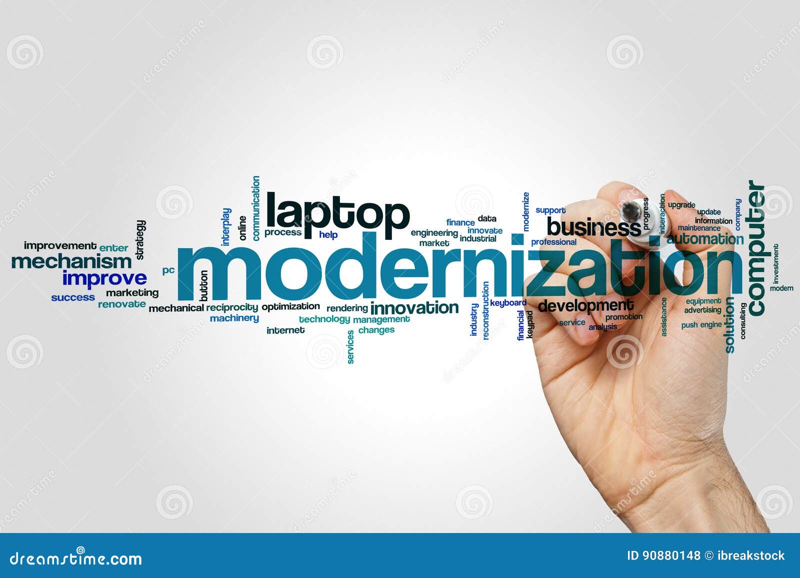Modernization word cloud stock photo. Image of modernization - 90880148
