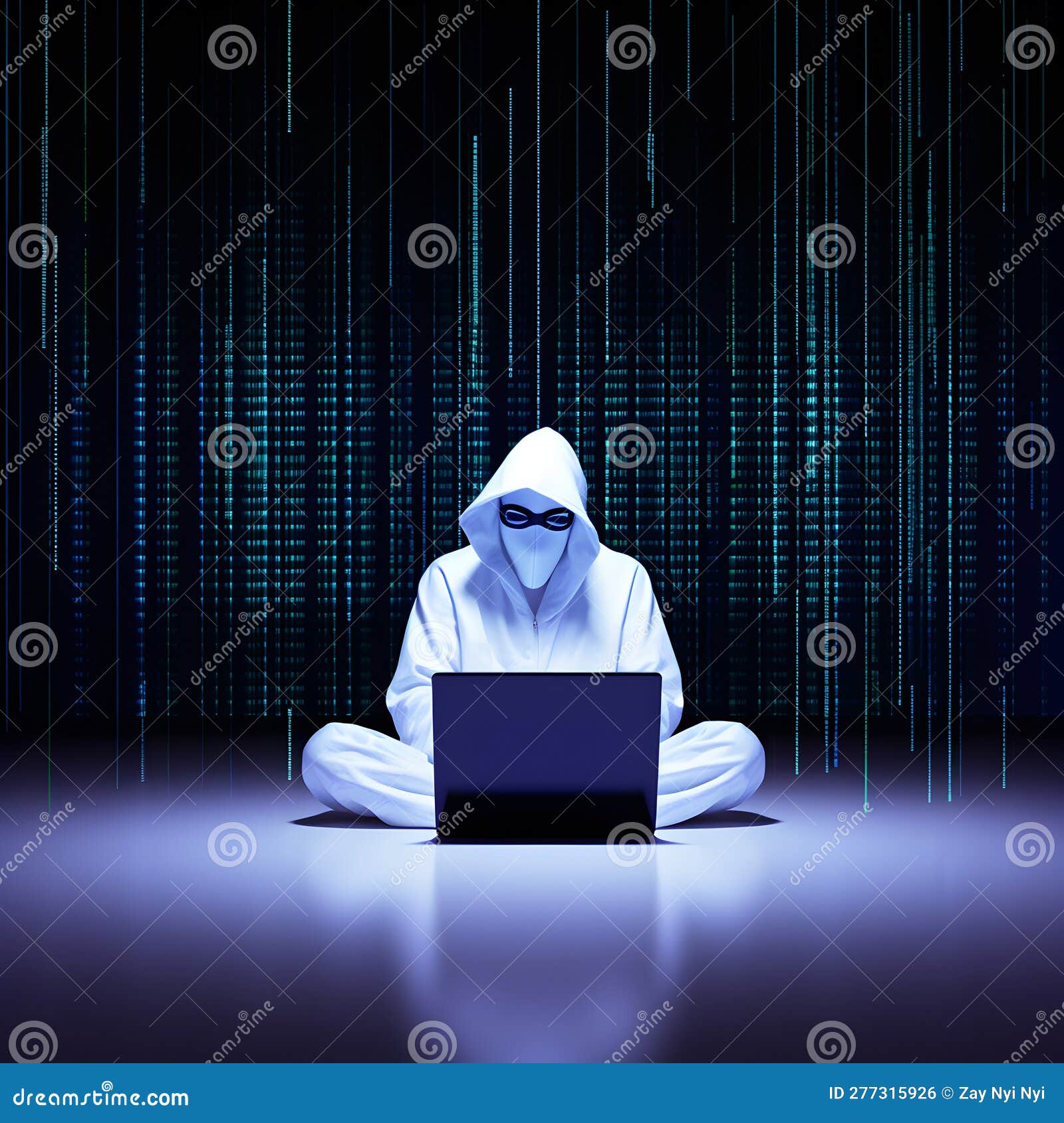 Modernized Hacker with Hoodie. Concept of Dark Web, Cybercrime ...