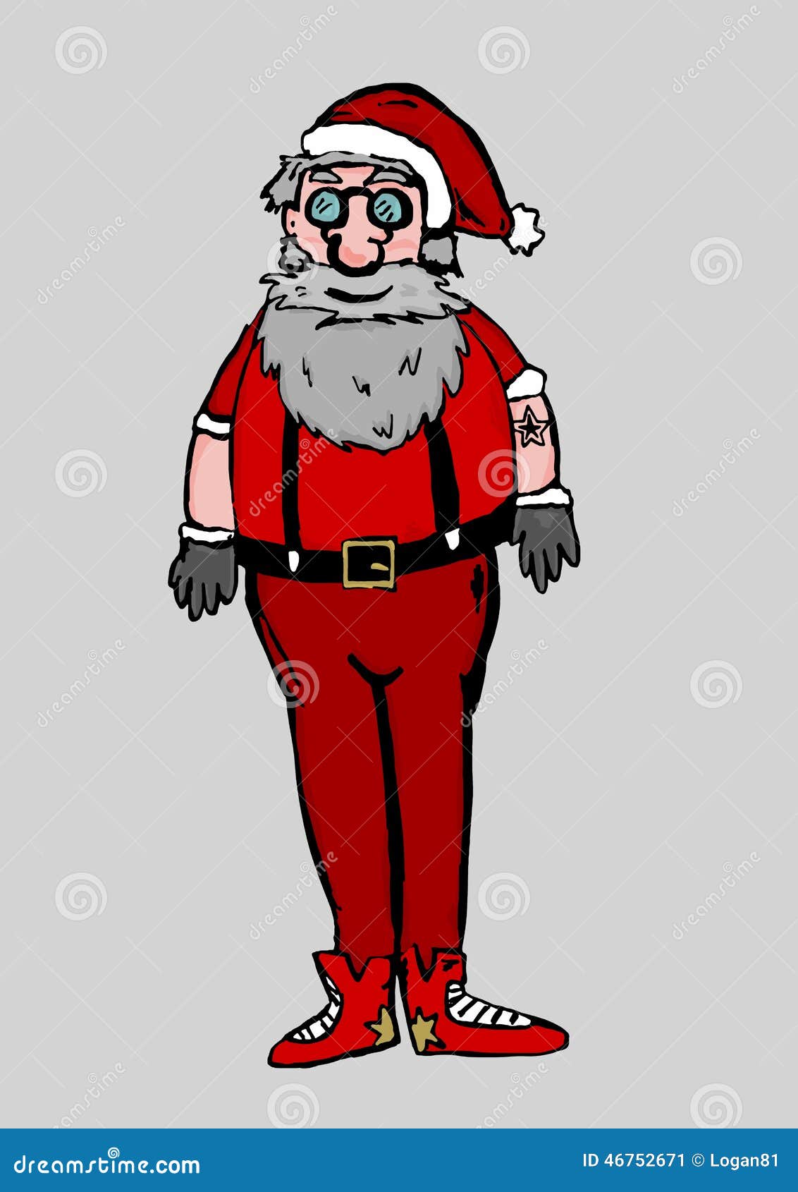 Moderno de Santa Claus ilustração stock. Ilustração de santa - 46752671
