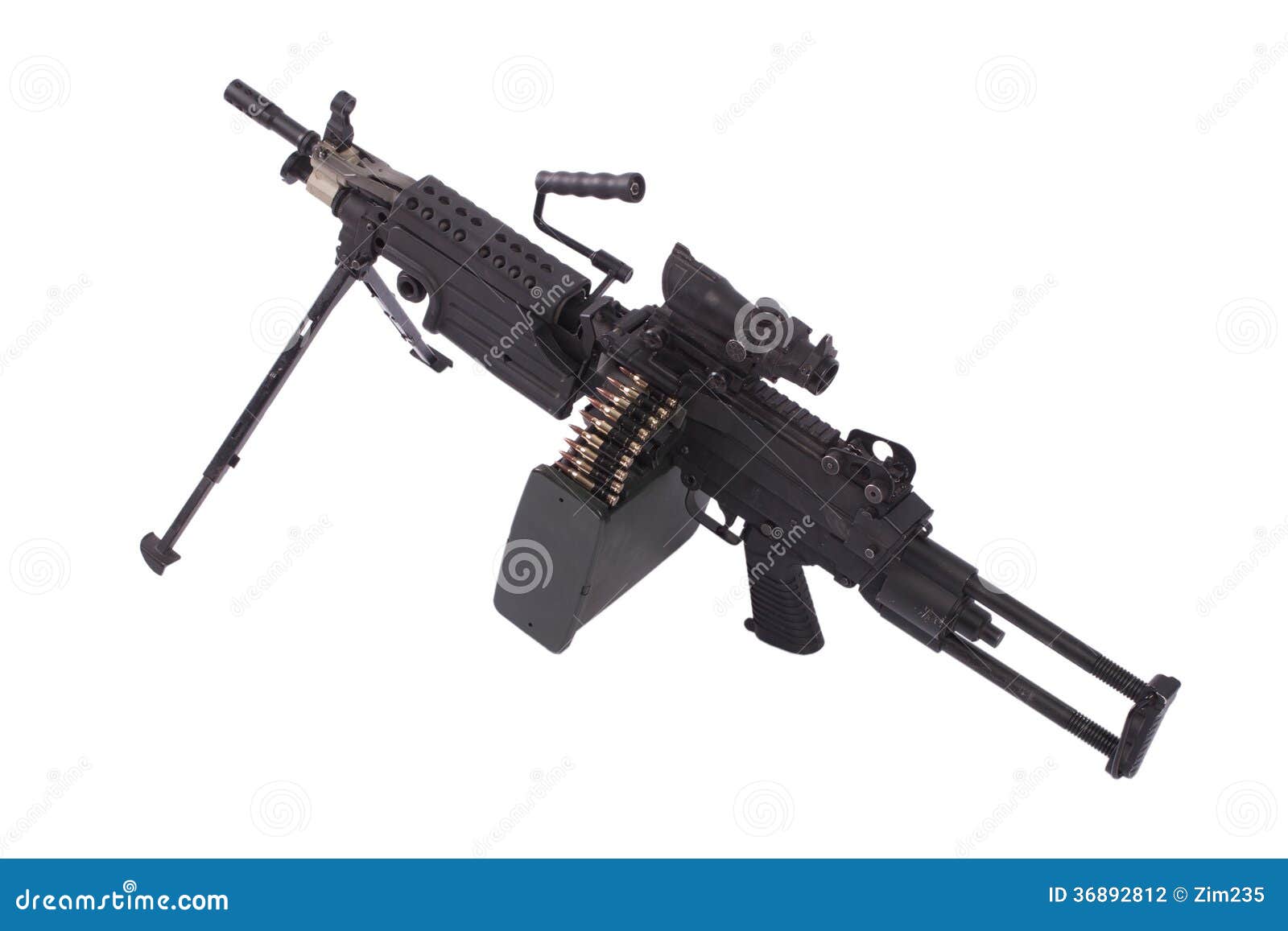 Moderno Mitragliatrice Dell'esercito Americano Fotografia Stock ...