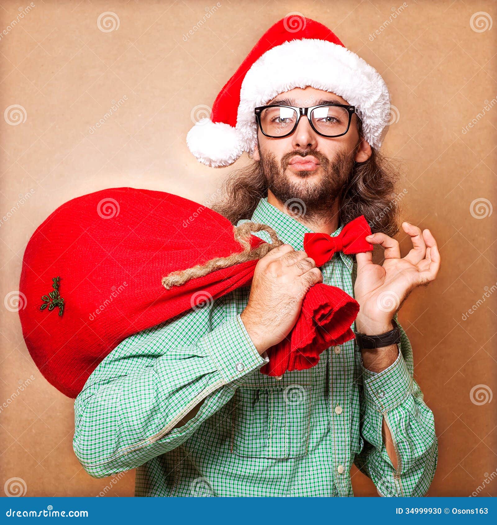 Moderno Santa Claus foto de stock. Imagem de macho, sazonal - 34999930
