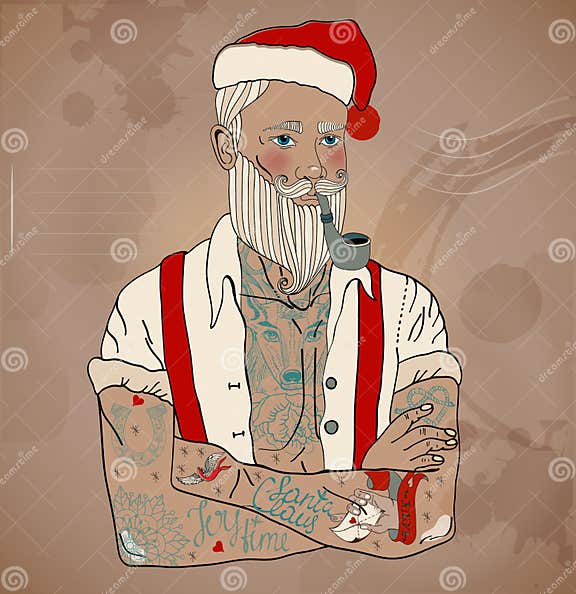 Moderno Santa Claus ilustração do vetor. Ilustração de humano - 46683060
