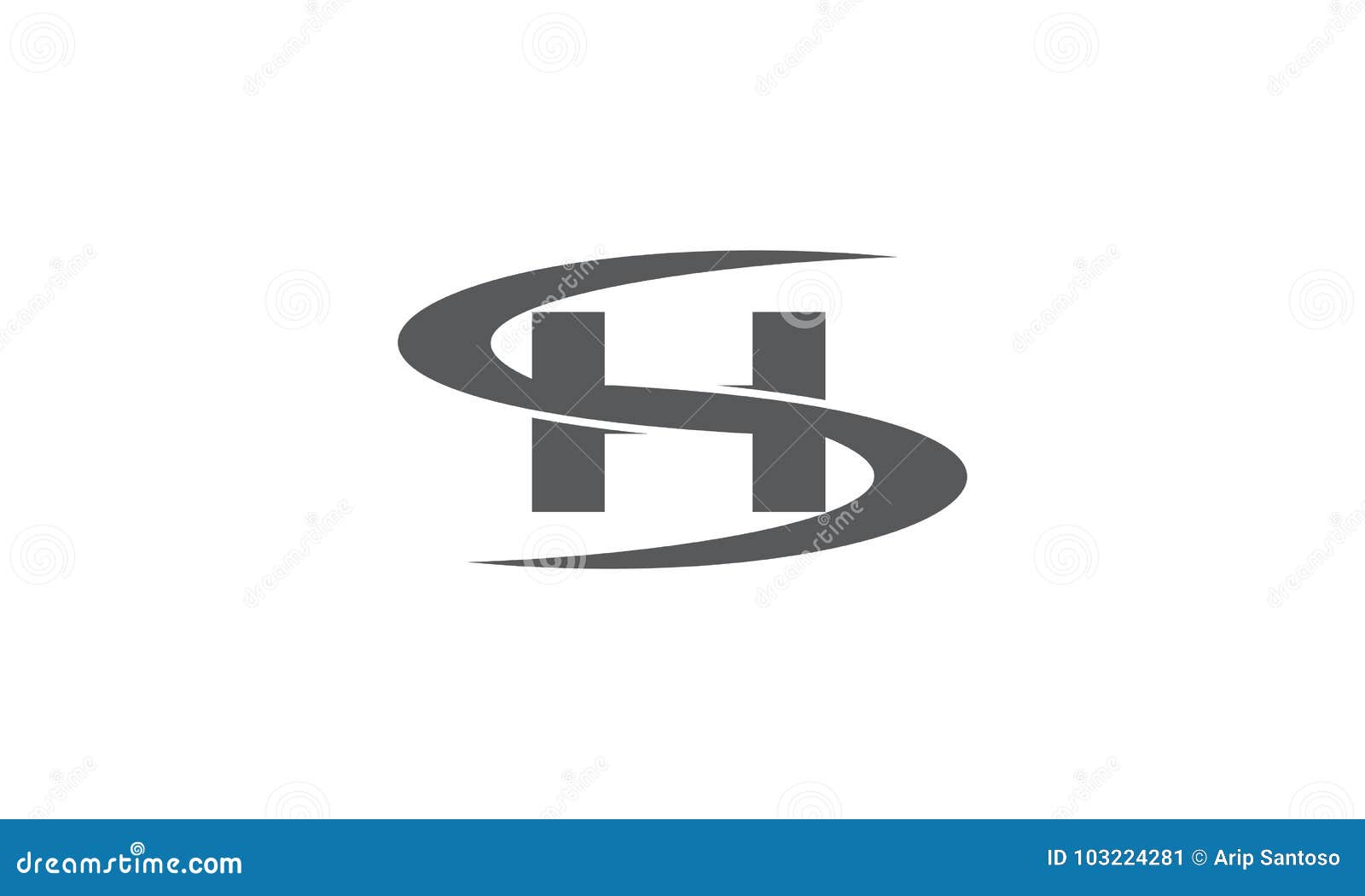 Moderno SH de la letra ilustración del vector. Ilustración de elegante ...