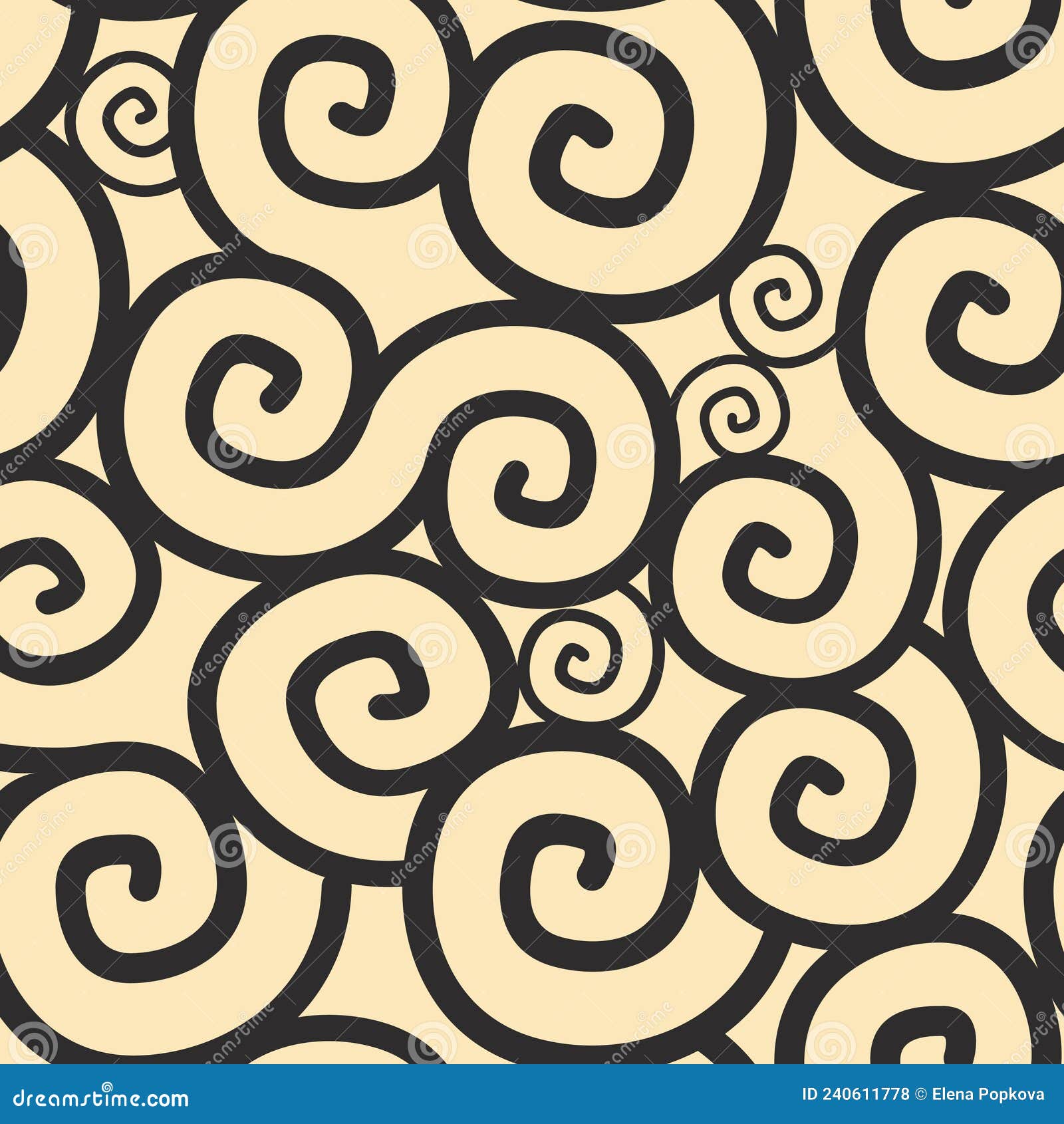 Moderno Vector Aislado Espiral Cuadrado Sin Costuras Ilustración del ...