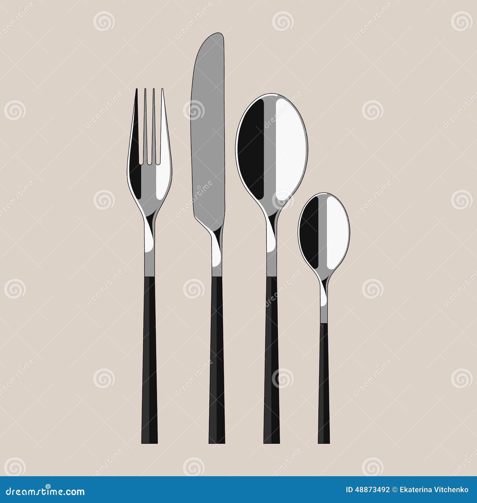 Modernt bestick vektor illustrationer. Illustration av ange - 48873492