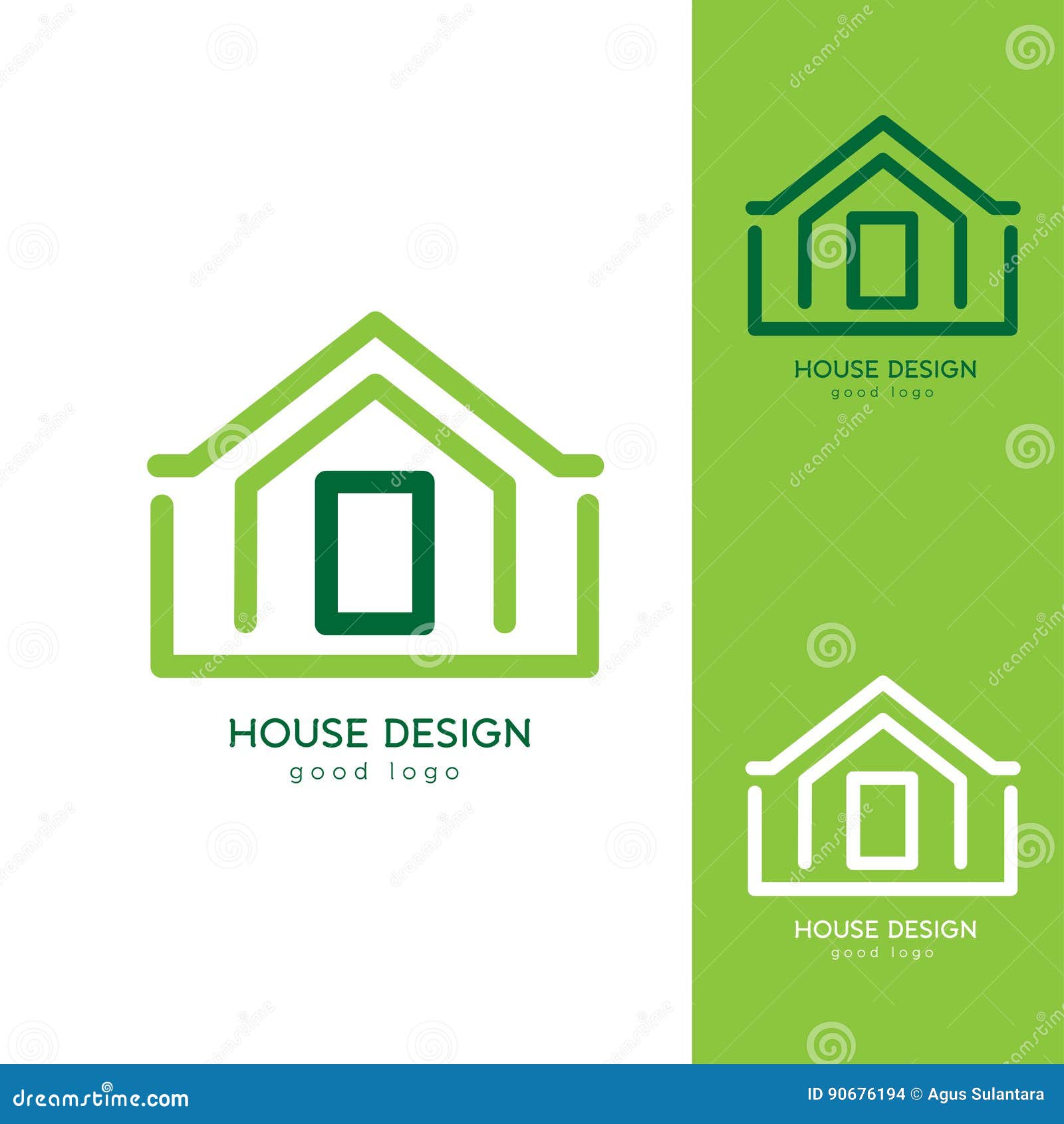 Modernt Hus Logo Design Template Flat Simple Stock Illustrationer ...
