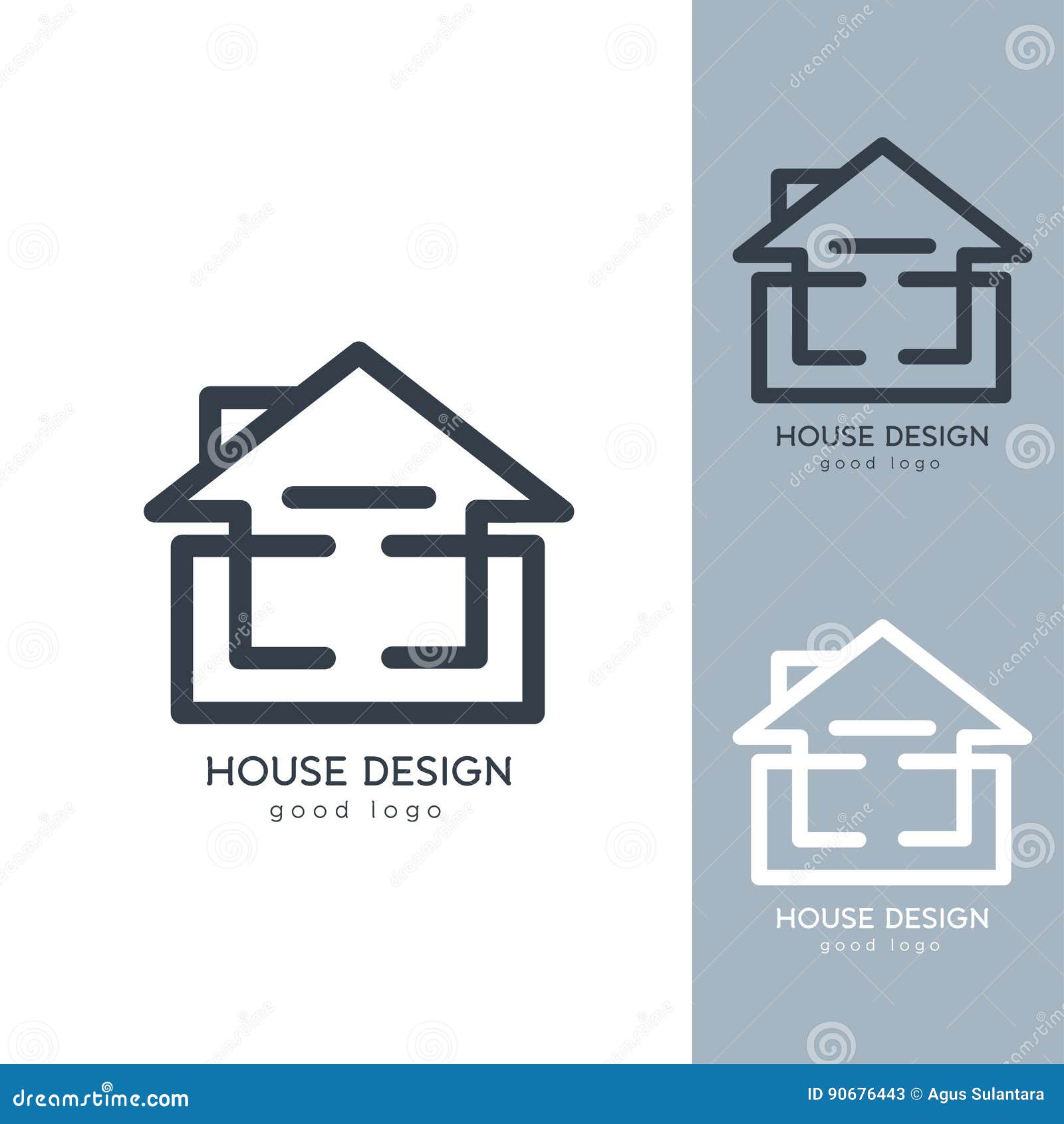 Modernt Hus Logo Design Template Flat Simple Stock Illustrationer ...