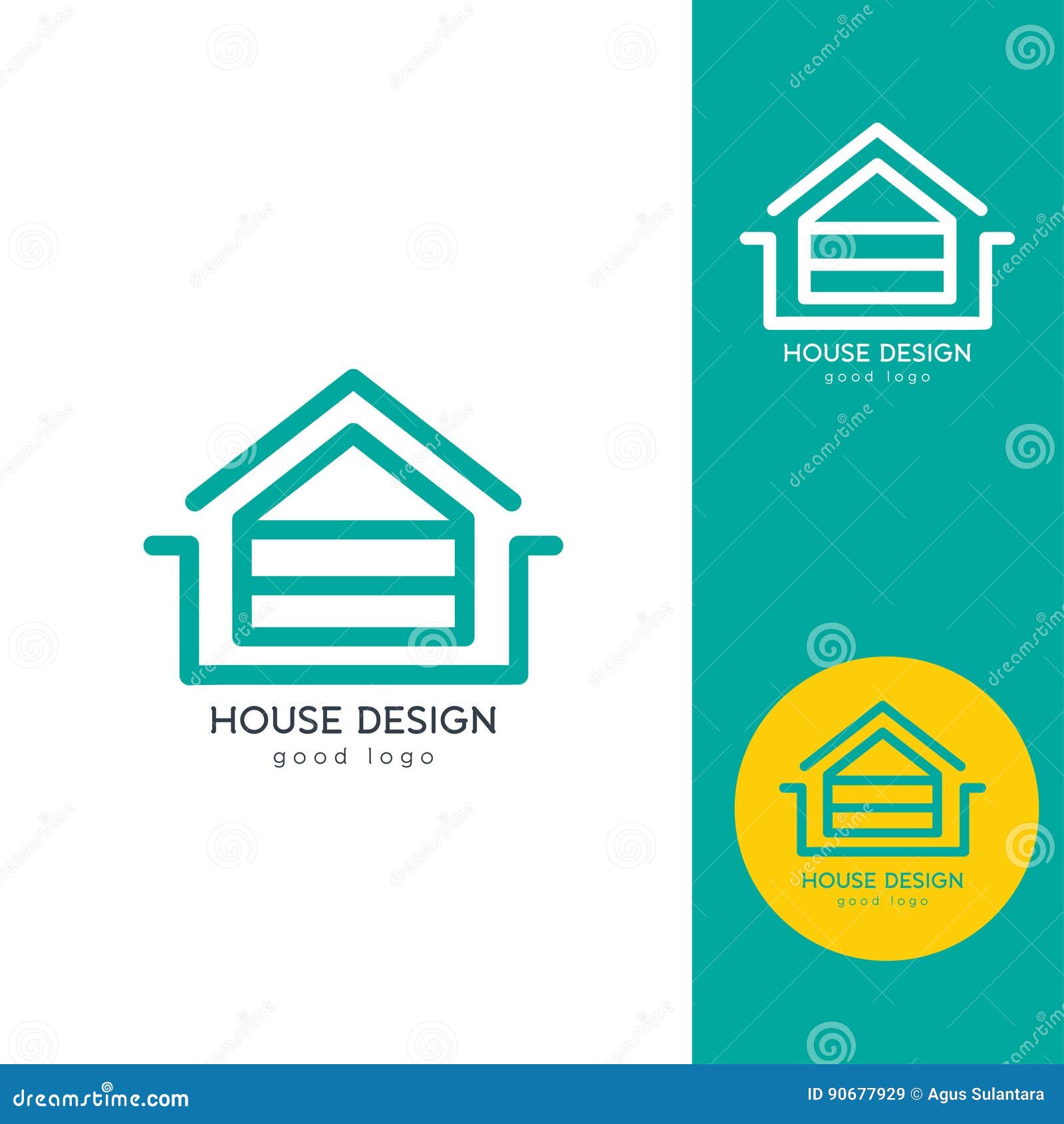 Modernt Hus Logo Design Template Flat Simple Stock Illustrationer ...