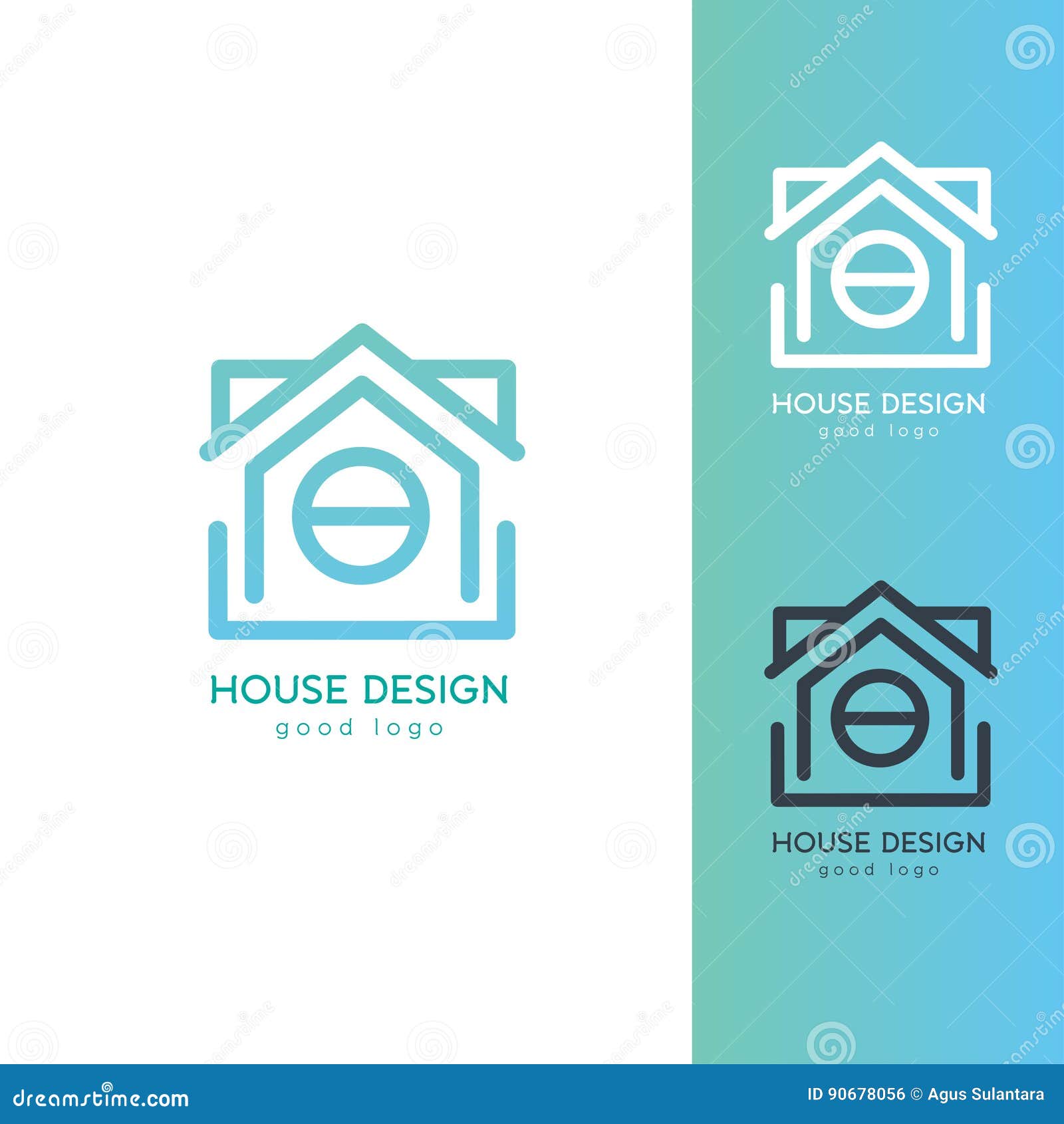 Modernt Hus Logo Design Template Flat Simple Vektor Illustrationer ...