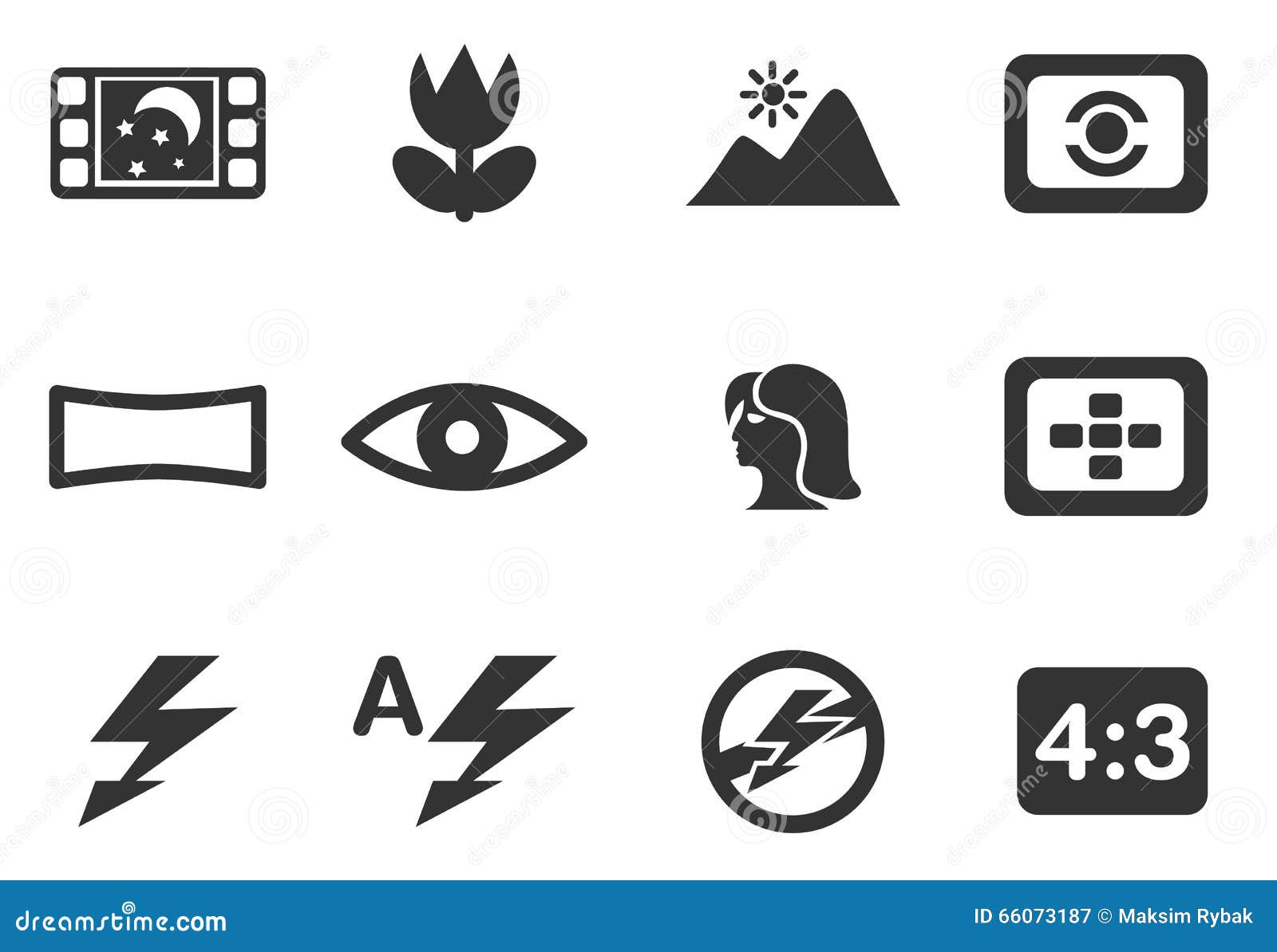Modes Of Photo Silhouette Icons | CartoonDealer.com #196882680