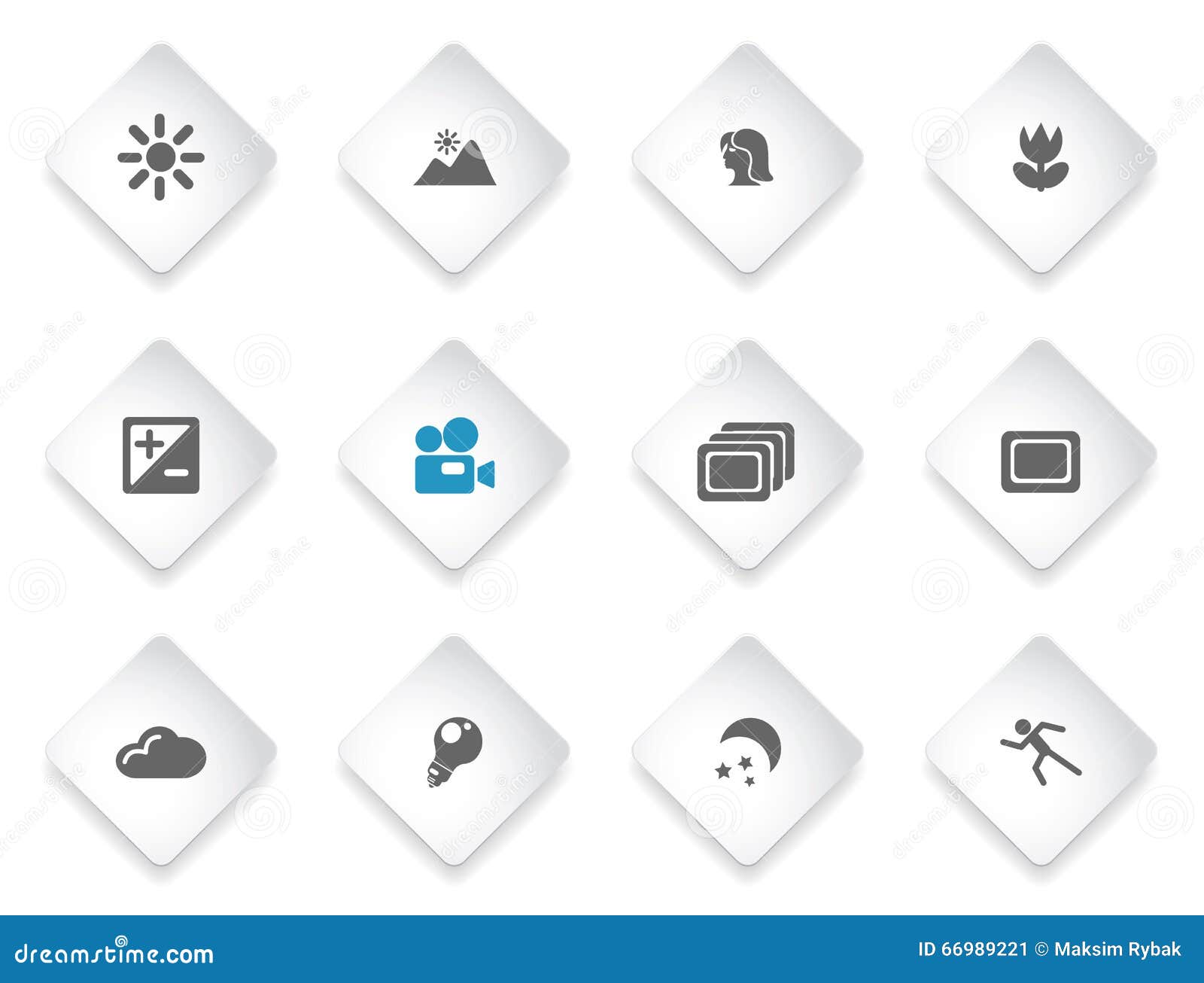 Modes Of Photo Silhouette Icons Vector Illustration | CartoonDealer.com ...