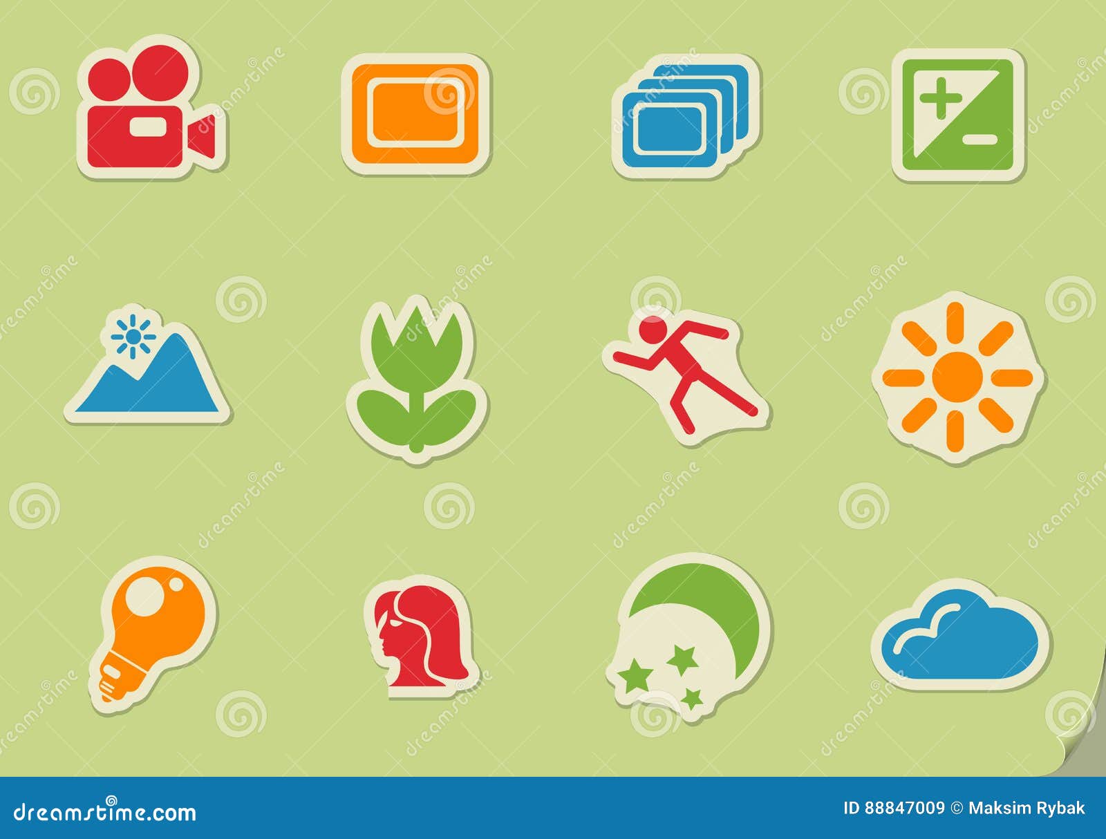Modes Of Photo Silhouette Icons Royalty-Free Stock Photography ...