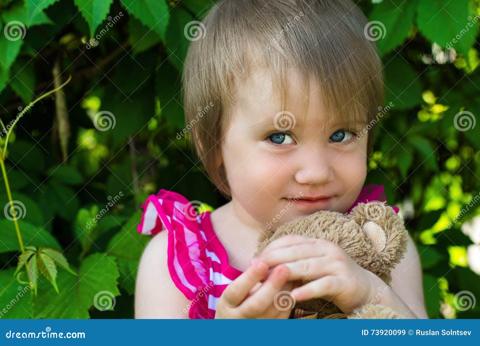 Modest Face of a Little Girl Stock Image - Image of closeup, eyes: 73920099