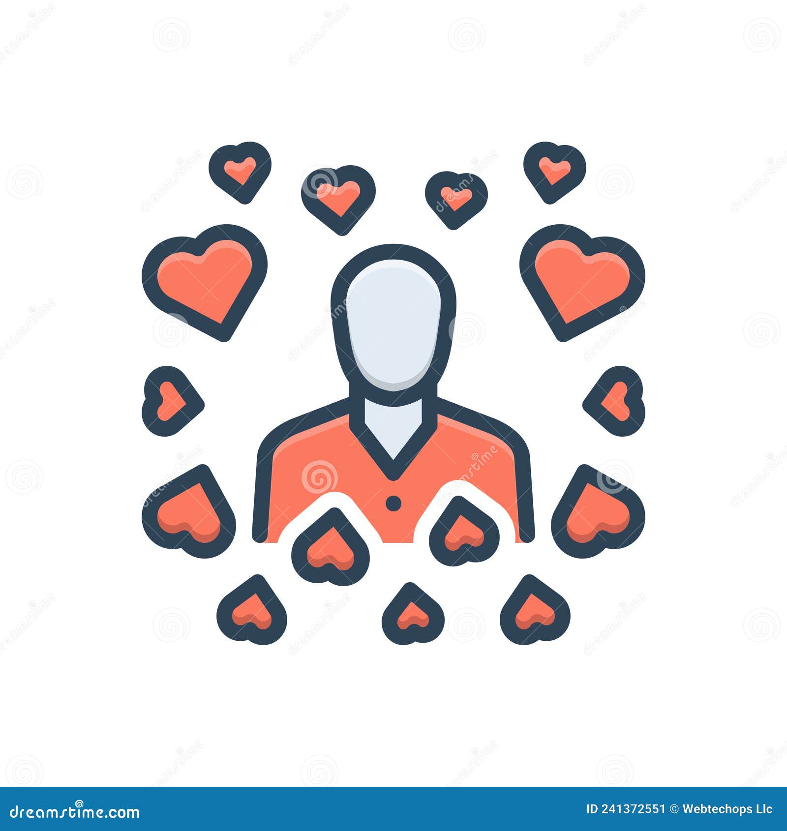 Color Illustration Icon for Modest, Hackneyed and Common Stock ...