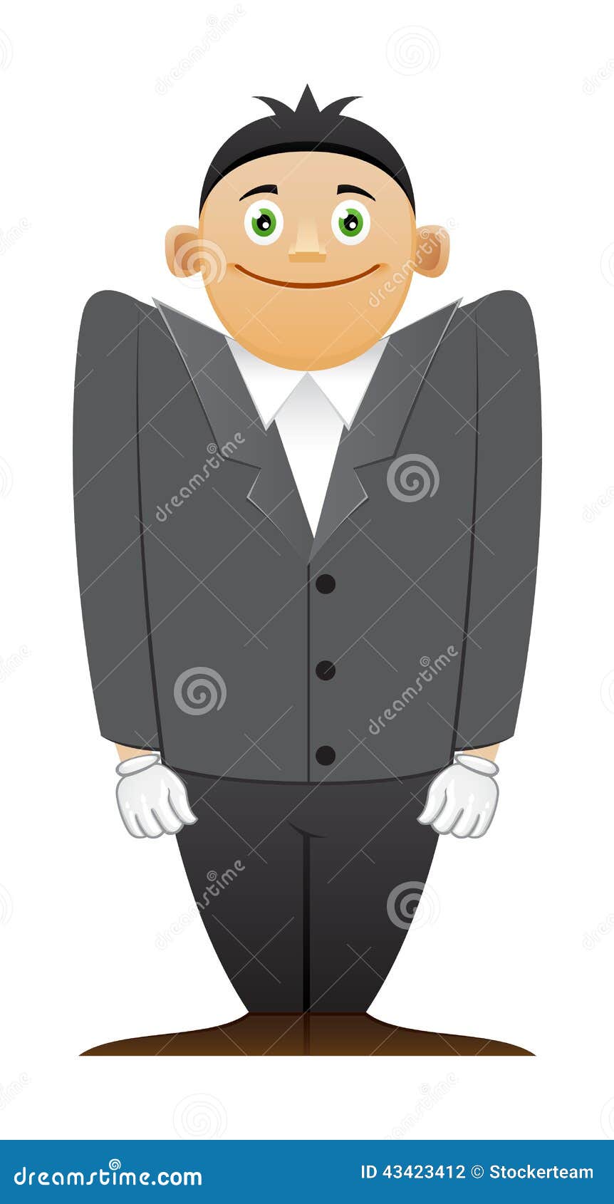 Modest office man stock illustration. Illustration of resources - 43423412