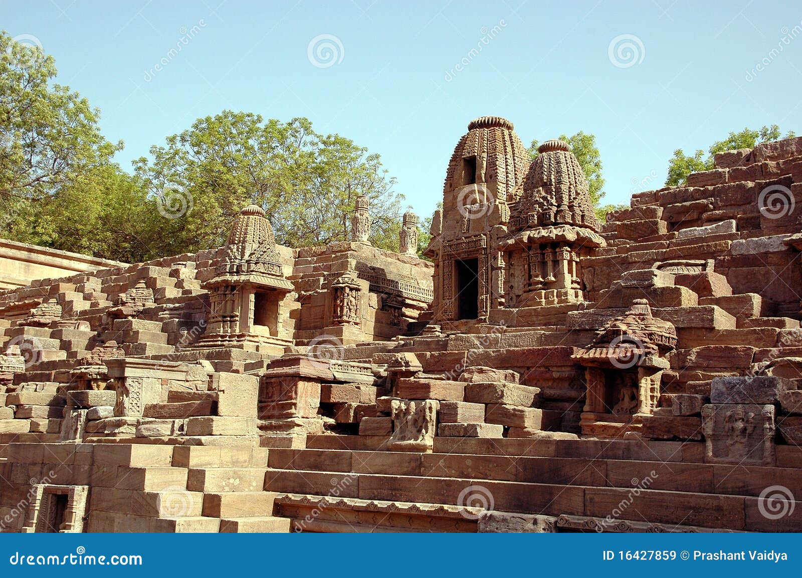 Modhera Sun Temple stock image. Image of modhera, stairs - 16427859