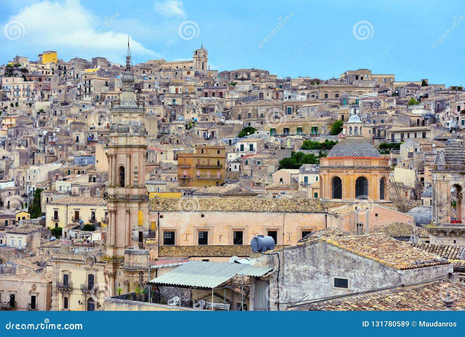 Modica Sicily Italy stock image. Image of landmark, italian - 131780589