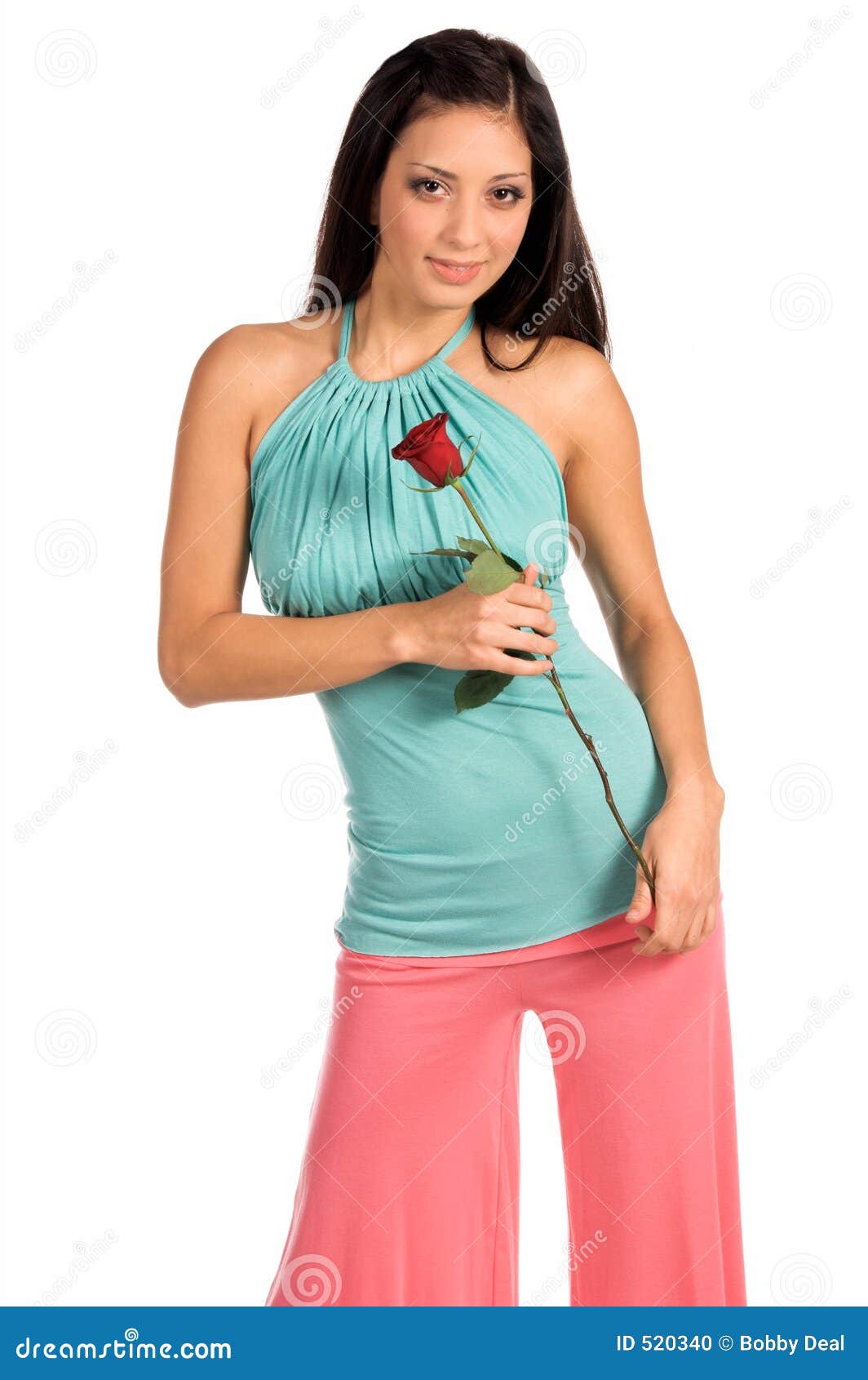 Modieus Latina met nam toe stock foto. Image of brunette - 520340