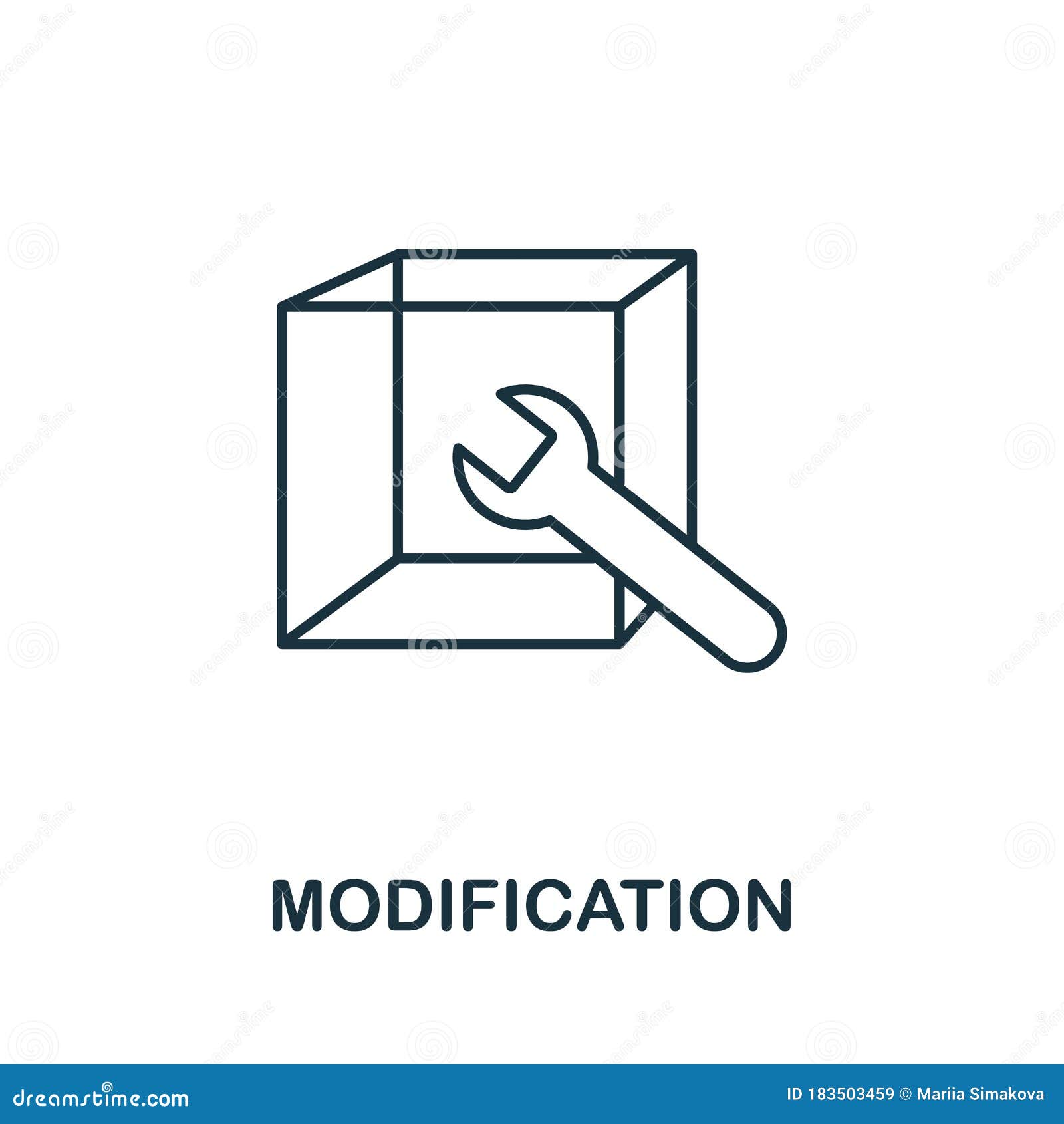 Modification Icon from 3d Printing Collection. Simple Line Modification ...