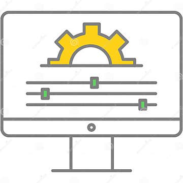 Modification Icon Pc Software Upgrade Flat Vector Stock Vector ...
