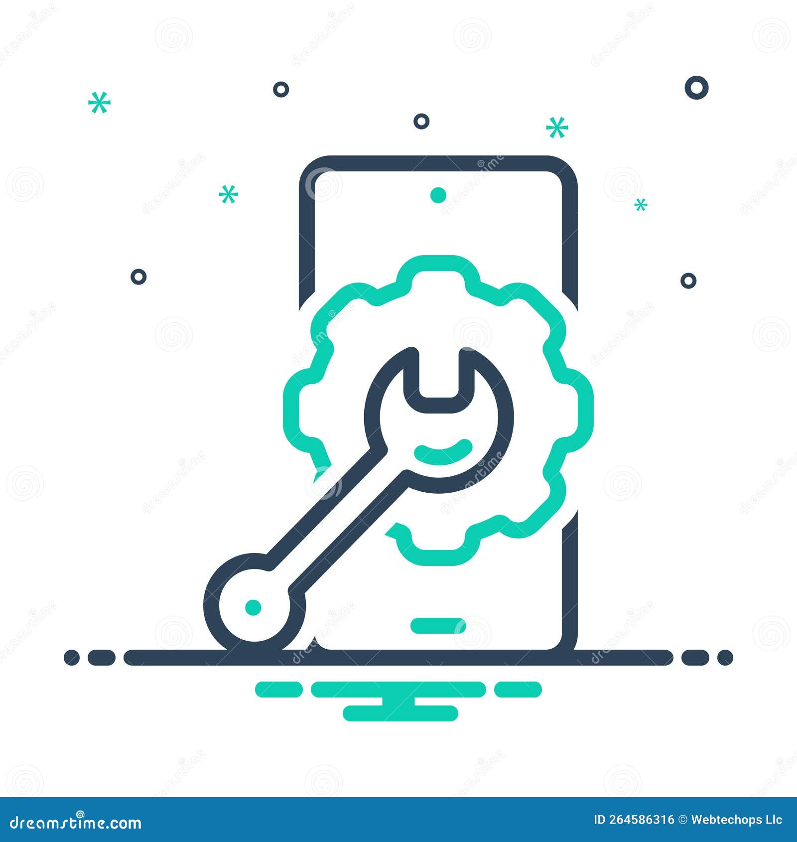 Mix Icon for Modifications, Adjustment and Tool Stock Illustration ...
