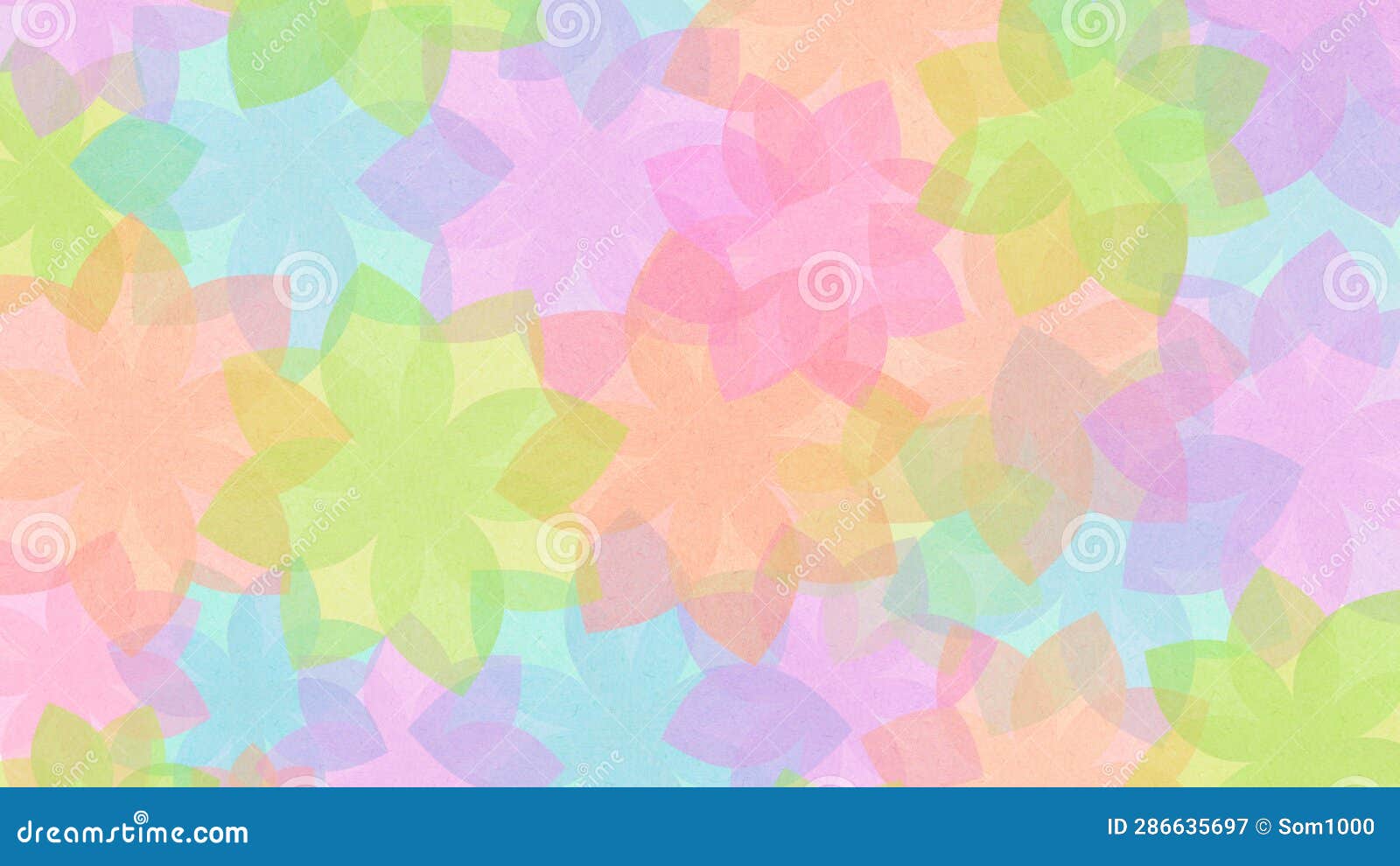 Rainbow Color Floral, Multi-color Petal Design Seamless Pattern Stock ...