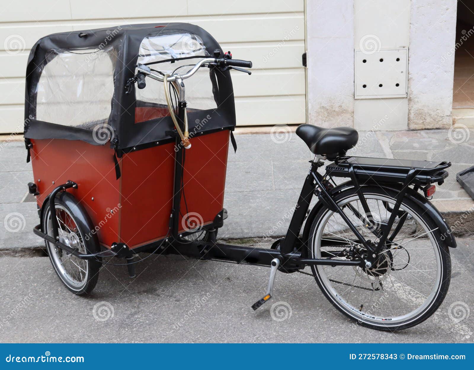Modified Bicycle for Passenger Transport- Stock Image - Image of ...