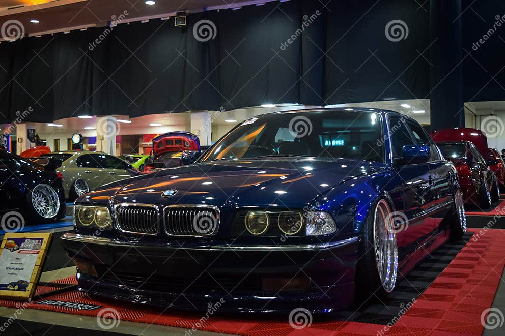 Modified Black BMW E38 740il in a Car Show Editorial Photography ...