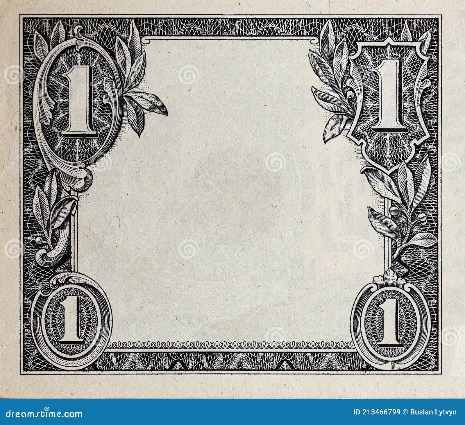 Modified Decorative One Dollar Bill Artwork Stock Illustration ...