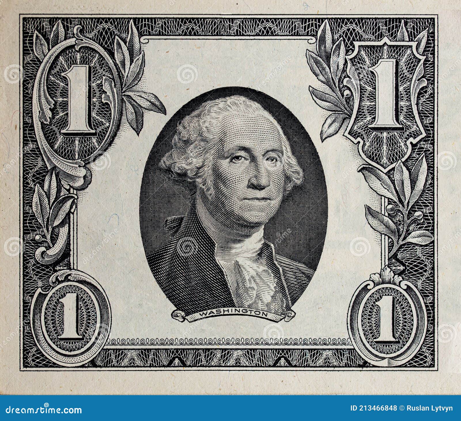 Modified Decorative One Dollar Bill Artwork Stock Illustration ...