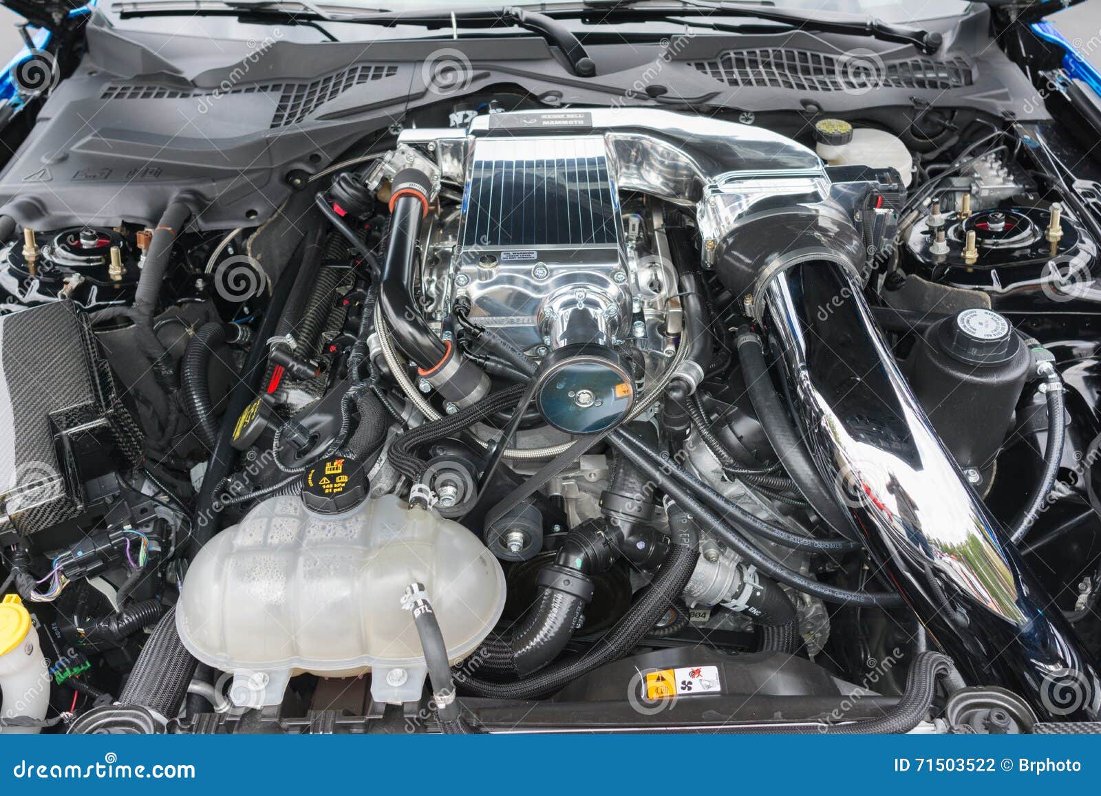 Modified Ford Mustang Engine Editorial Photography - Image of speed ...