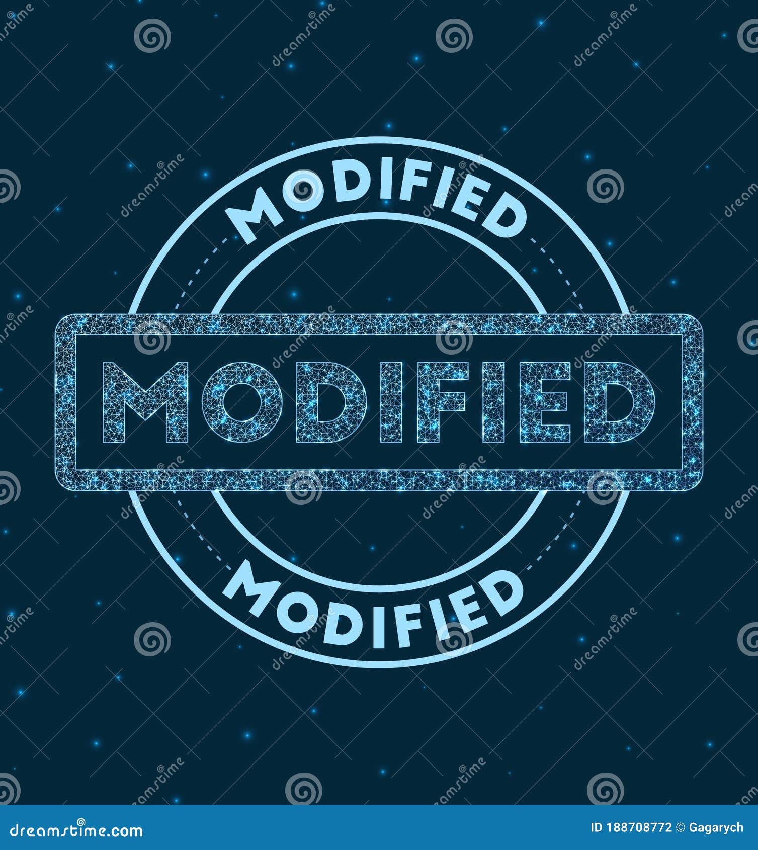 Modified. Glowing Round Badge Stock Vector - Illustration of cyberspace ...