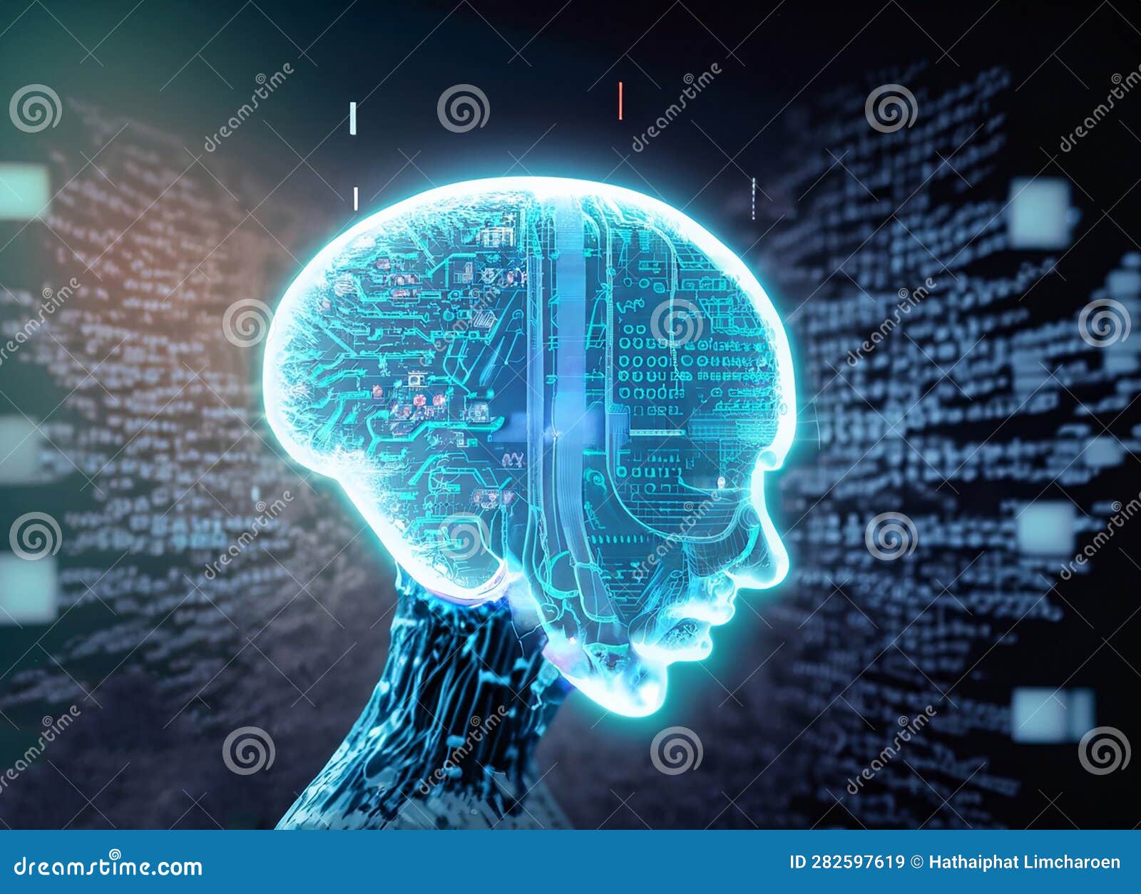 Modified Human Artificial Intelligence Ai Stock Illustration ...