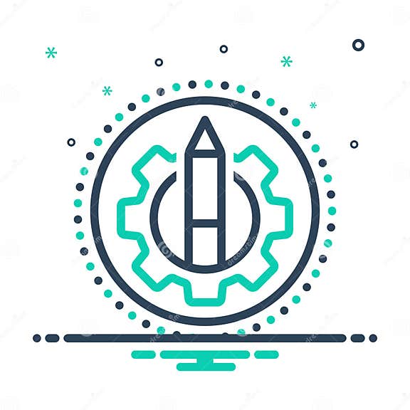 Mix Icon for Modified, Improved and Gear Stock Vector - Illustration of ...