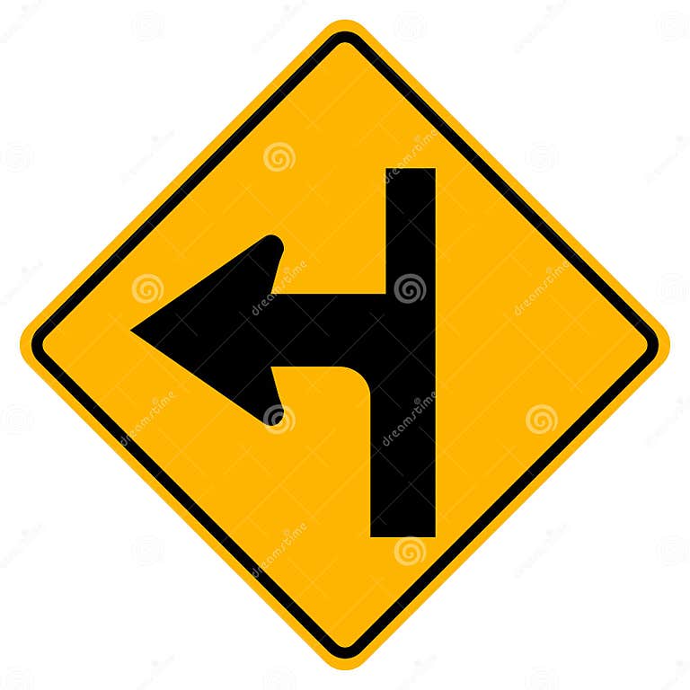 Modified Intersection Left Symbol Sign, Vector Illustration, Isolated ...