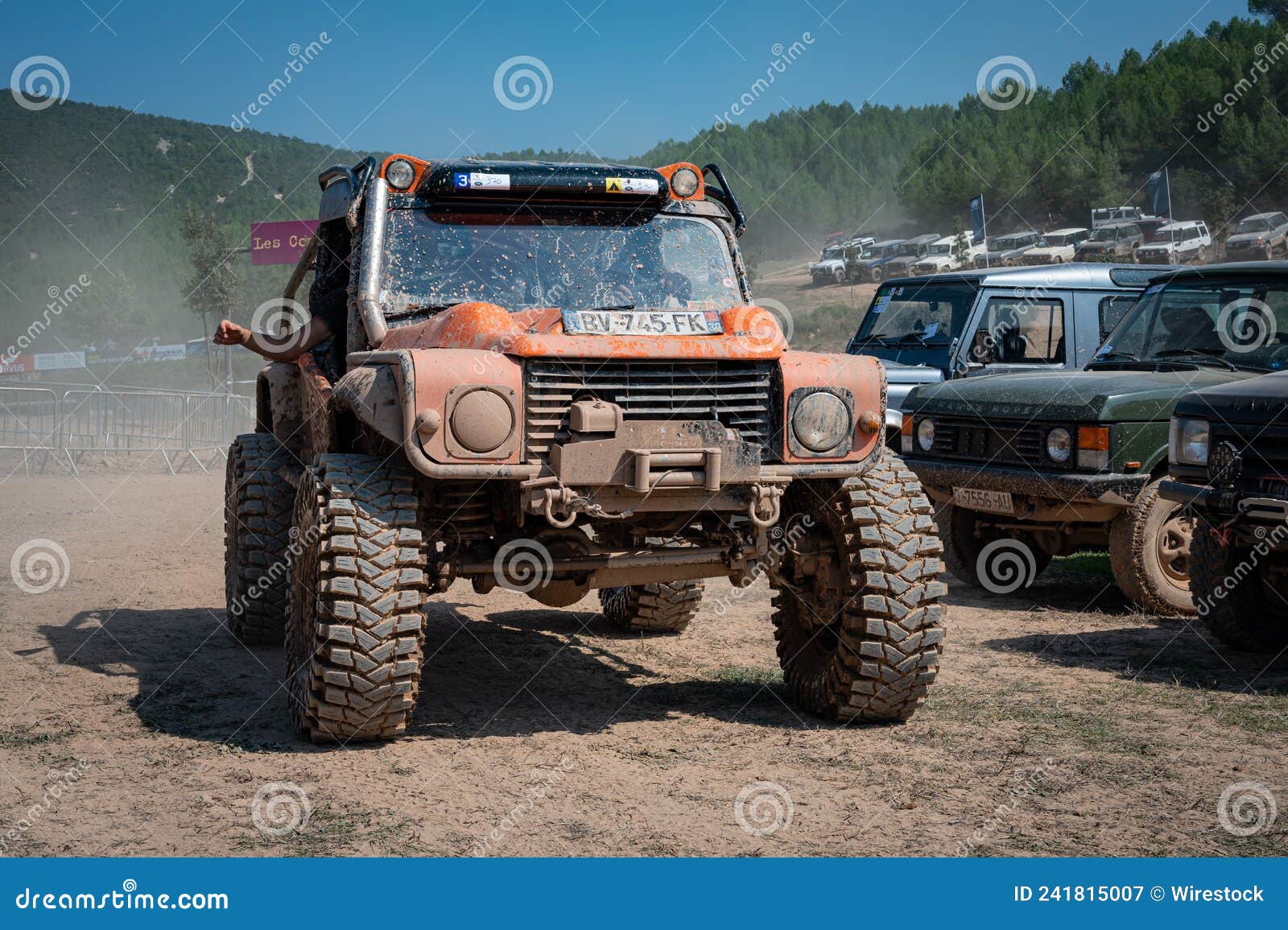 Modified Land Rover Defender Crawler in the Field Editorial Photography ...