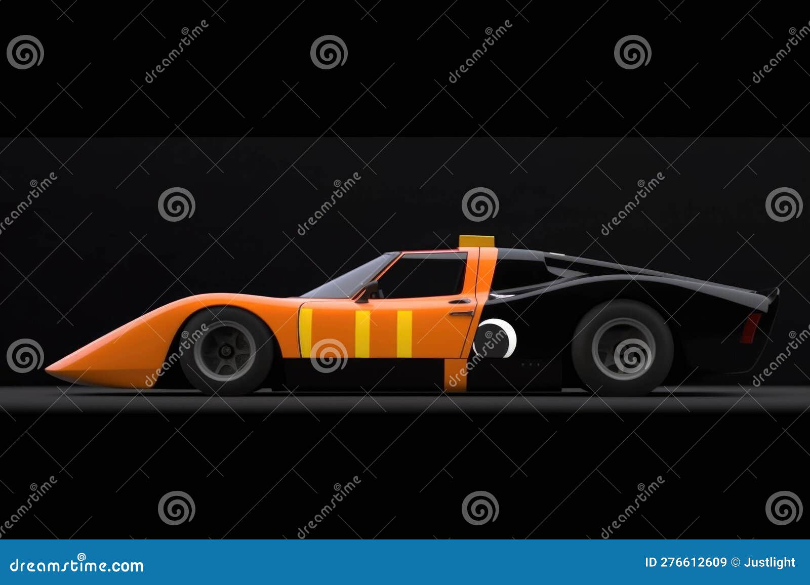 A Modified Racing Car with Tinted Windows and Racing Stripes. Speed ...