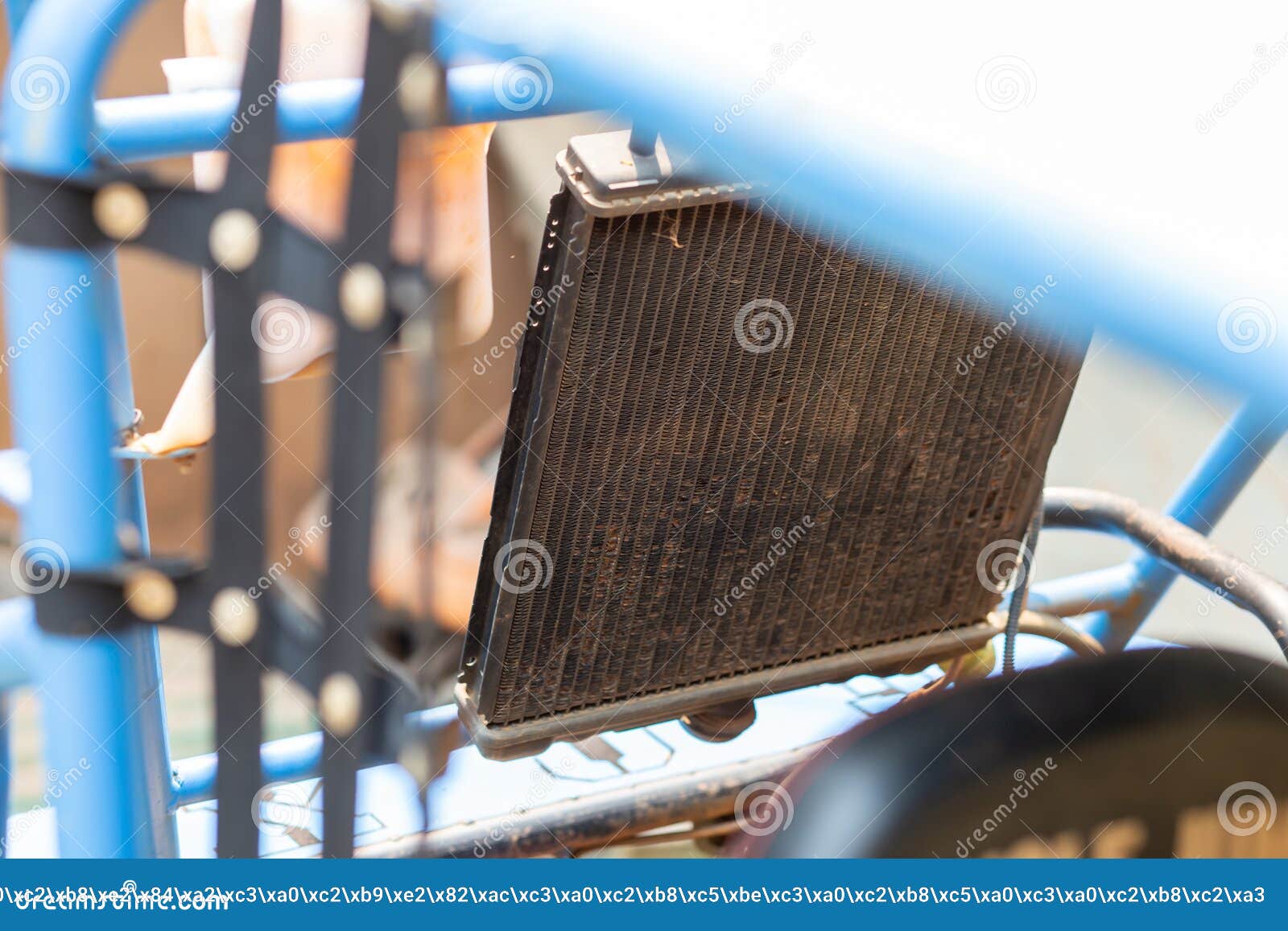 A Modified Radiator Attached To the Rear of a Buggy Car Stock Image ...