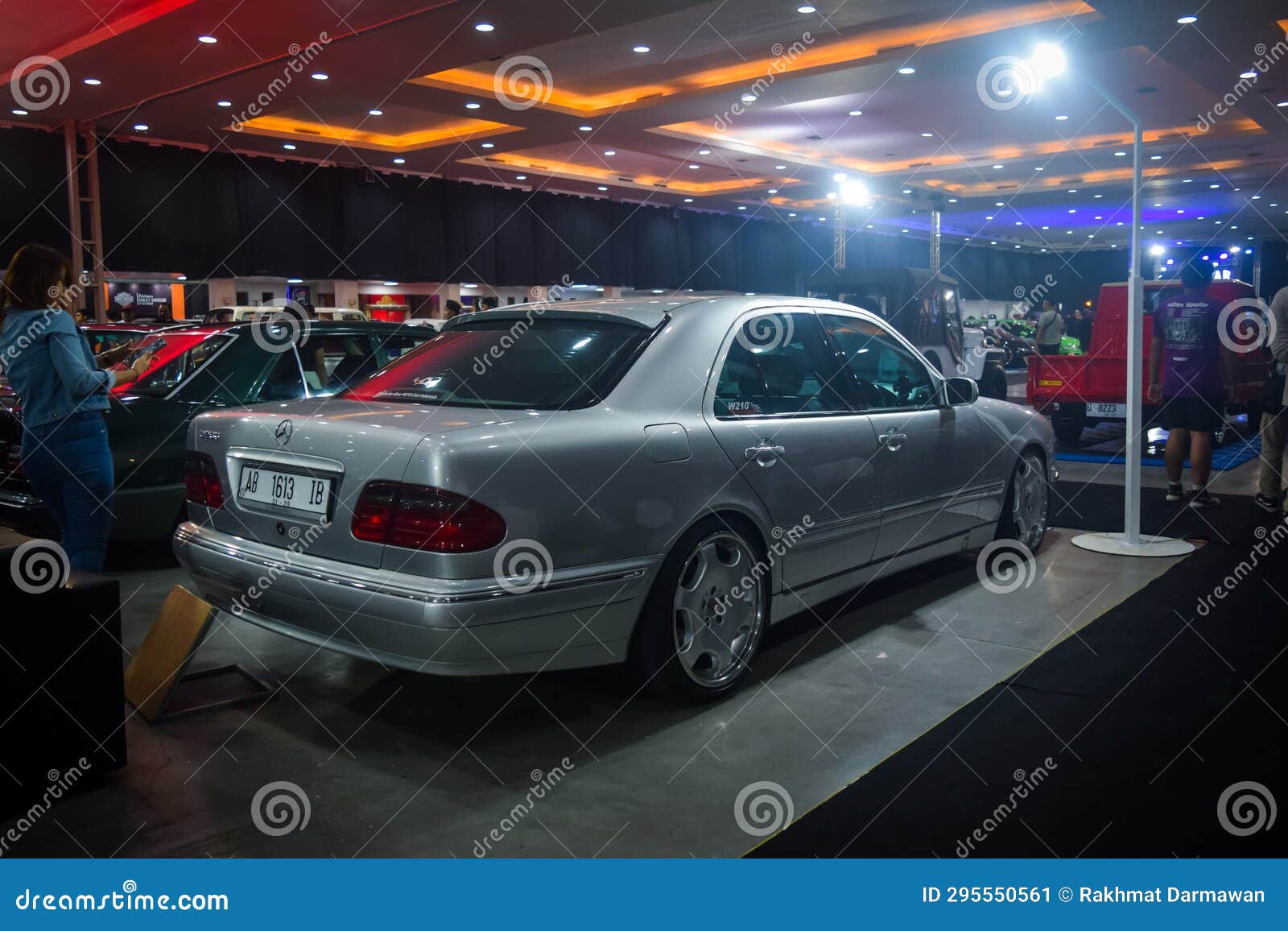 Modified Silver Mercedes Benz E 230 W210 Editorial Photo - Image of ...