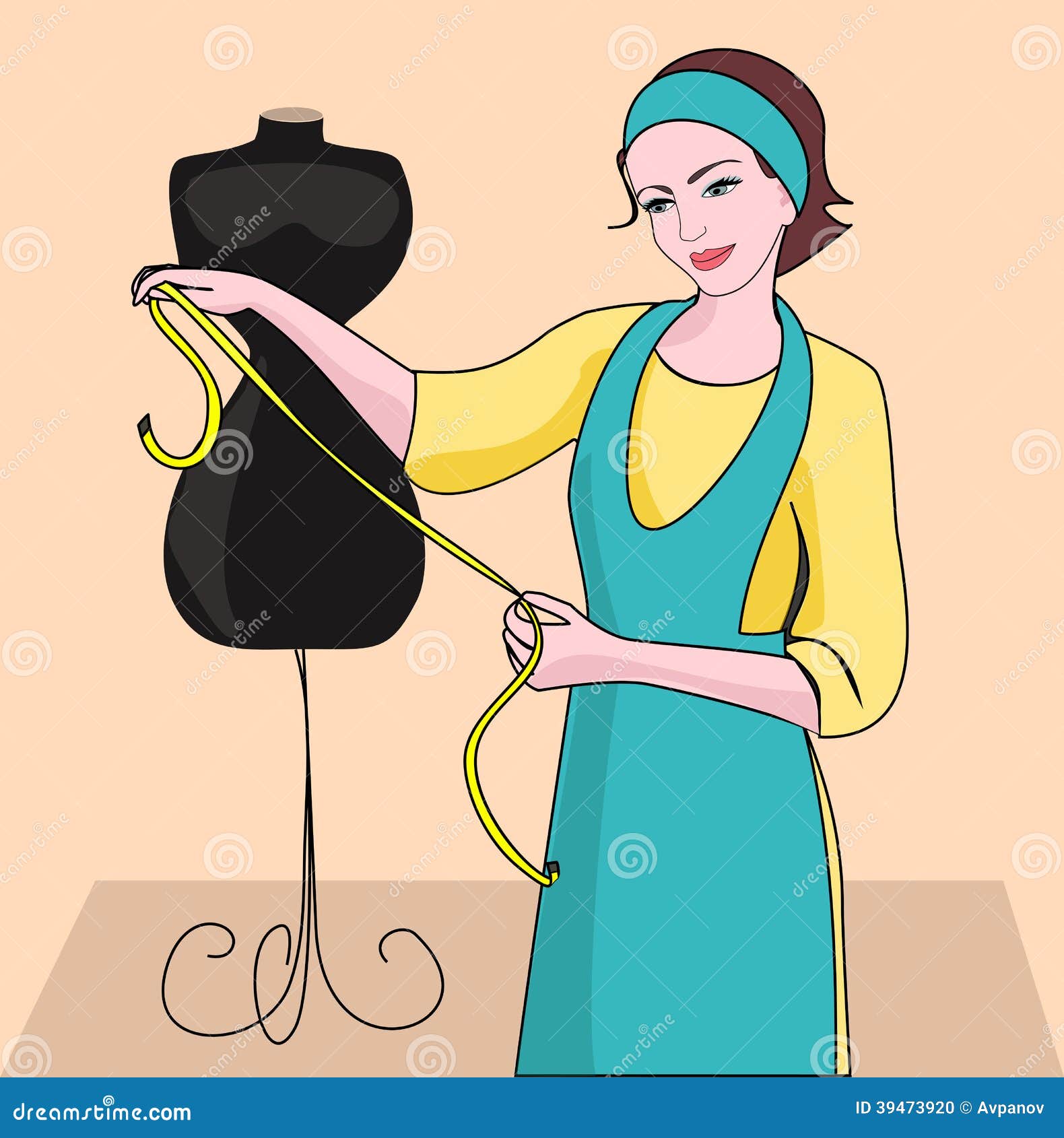 Modista Ilustración del Vector - Imagen: 39473920