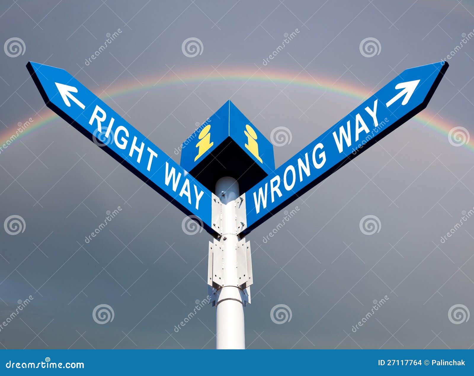 Modo errato e giusto modo fotografia stock. Immagine di decisione ...