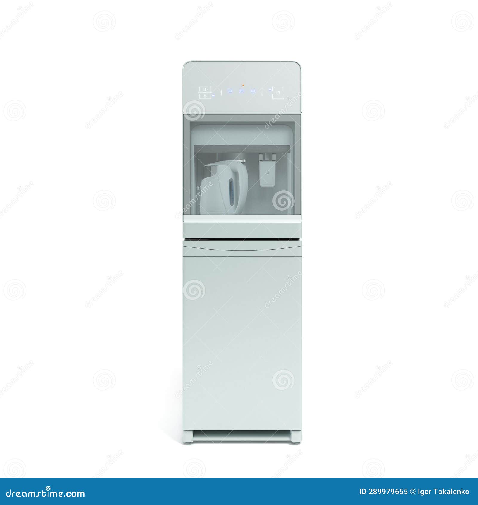 Modrn Water Cooler Machine Perspective Left View 3d Render Royalty-Free ...