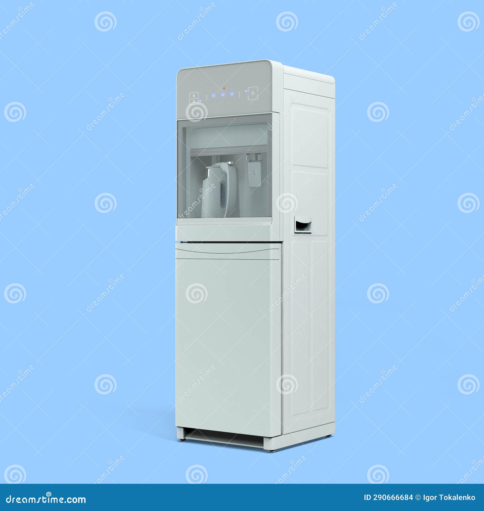 Modrn Water Cooler Machine Perspective Left View 3d Render Stock ...