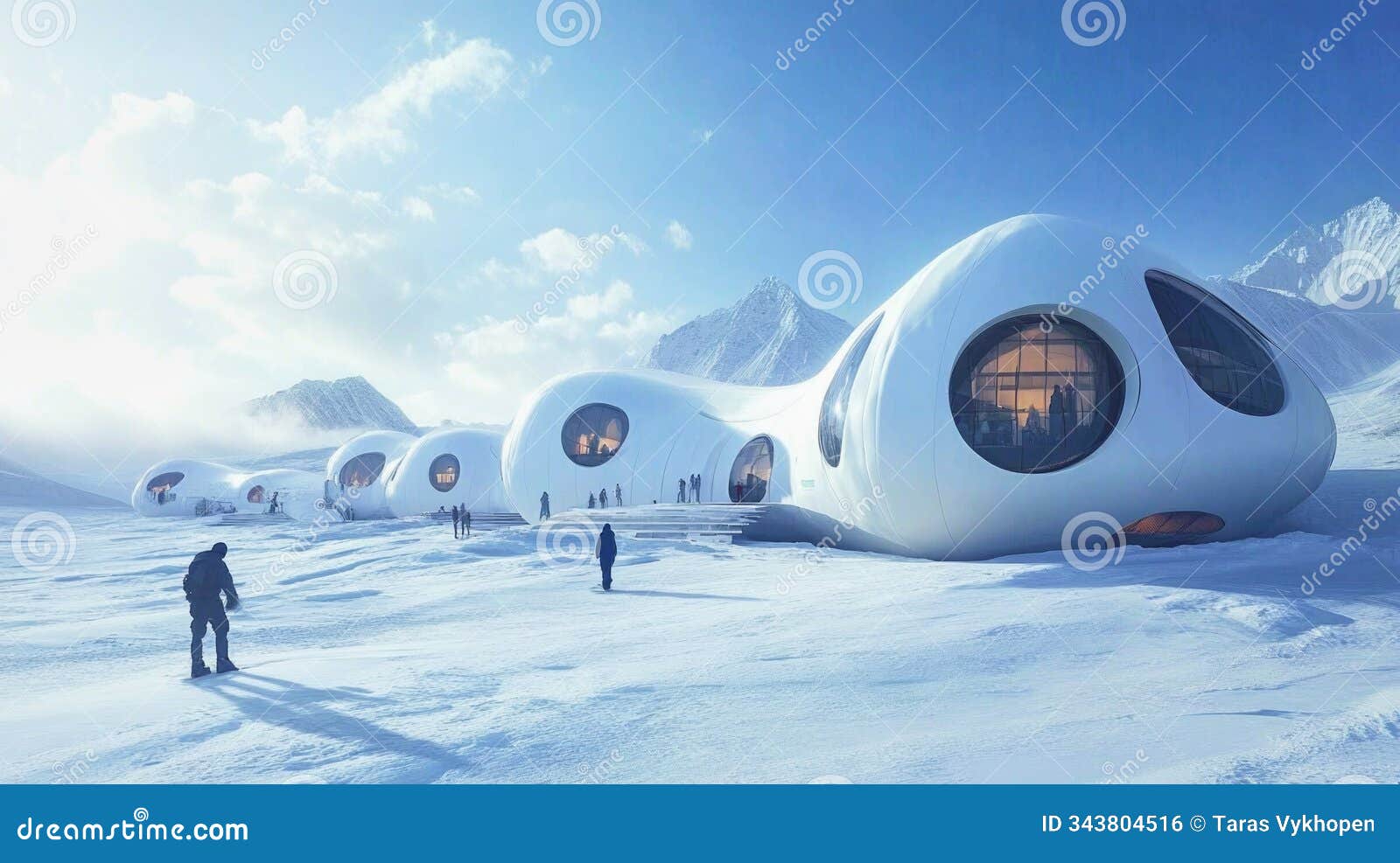 Modular Arctic Research Facility Featuring Interconnected Pods in an ...