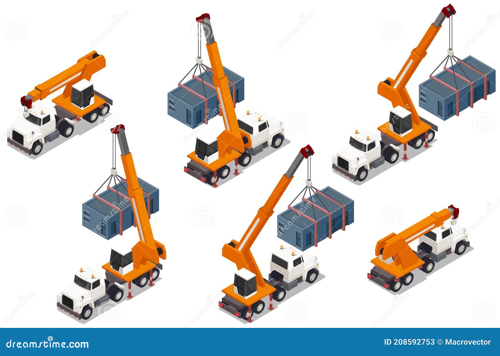 Modular Box Loading Set stock vector. Illustration of architecture ...