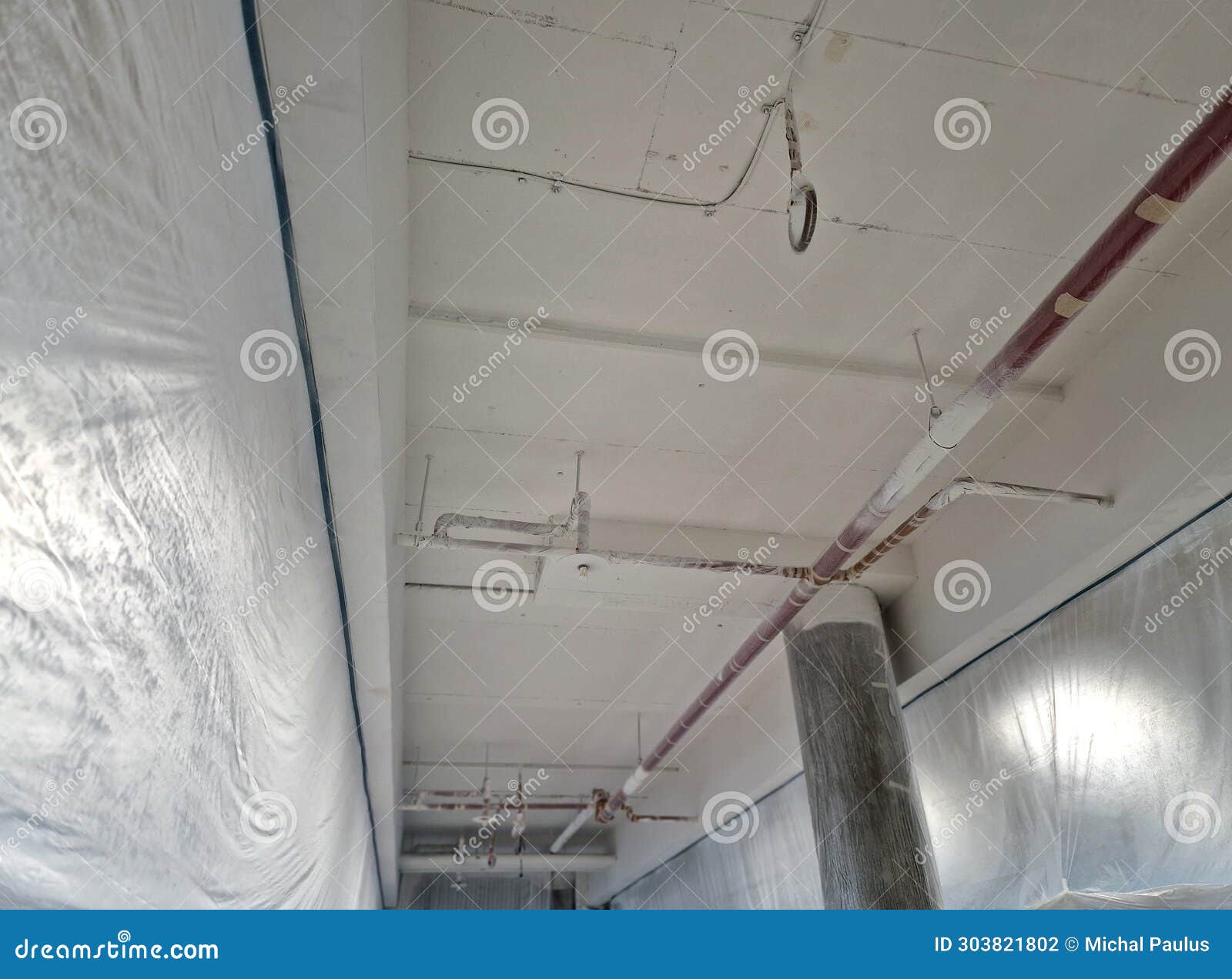 Modular Ceiling with Soffit Boards, Lights that are Connected from a ...