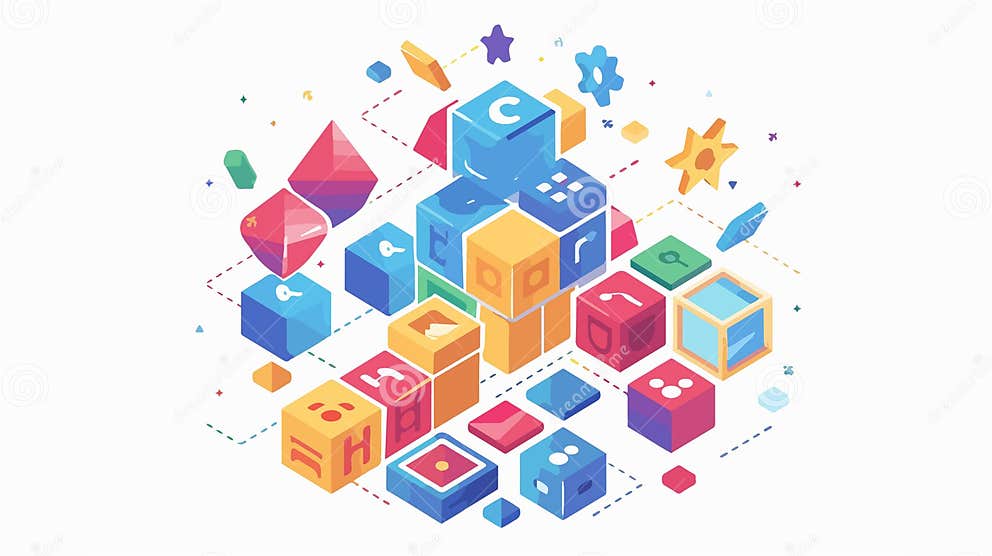 Modern Modular Design Icon for Creative Projects Stock Illustration ...
