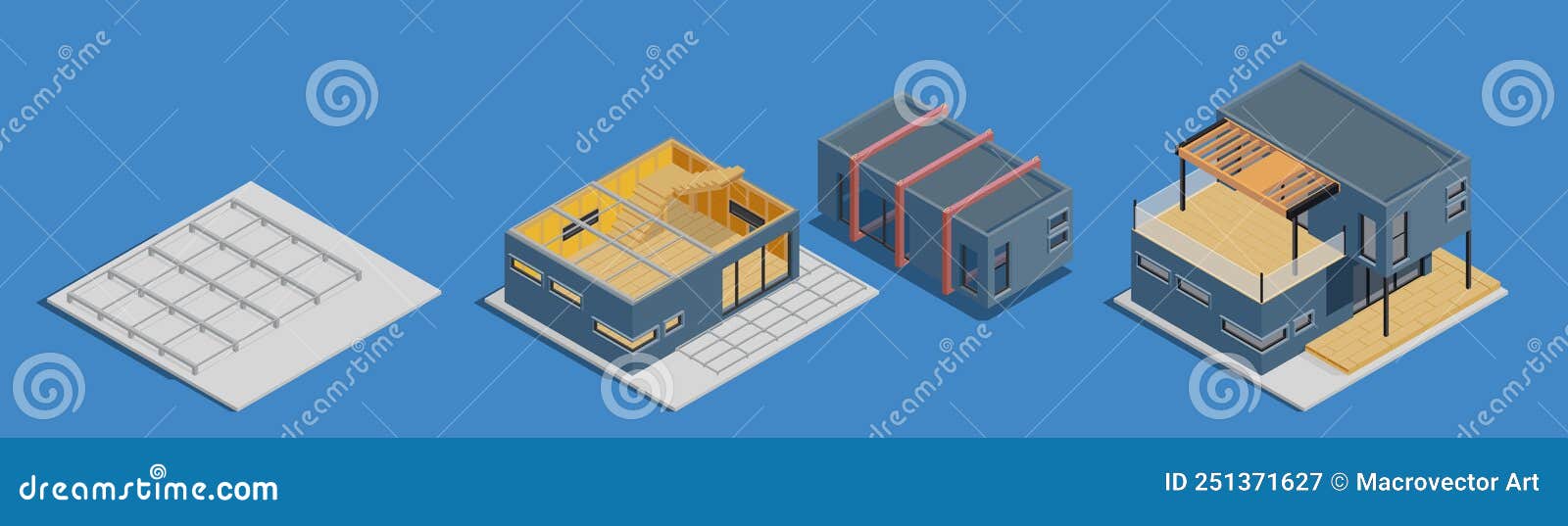 Modular Frame Building Set Cartoon Vector | CartoonDealer.com #213352049