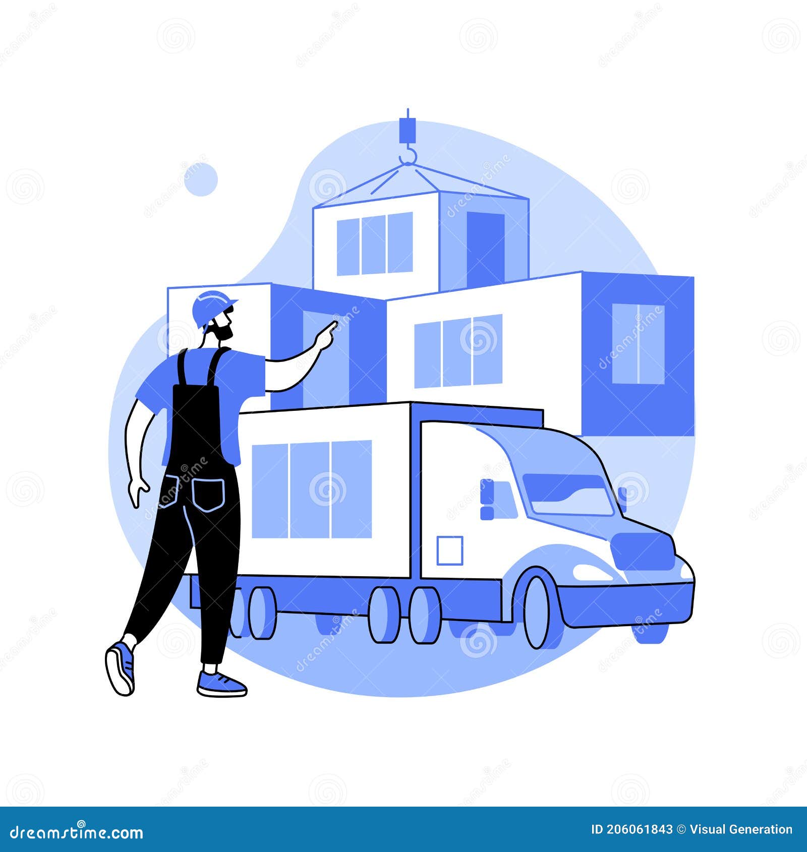 Modular Home Abstract Concept Vector Illustration. Stock Vector ...